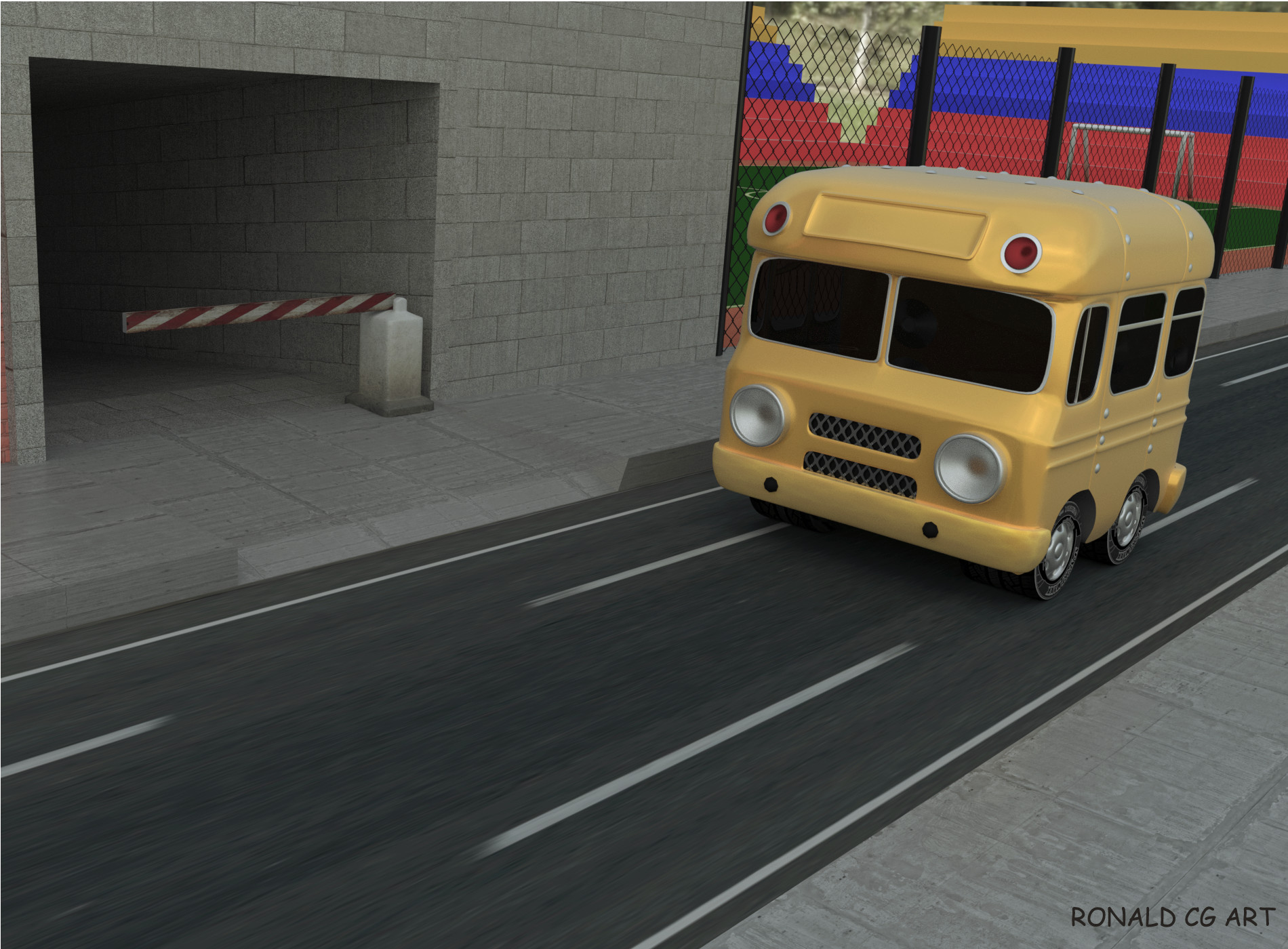 ArtStation - bus cartoon