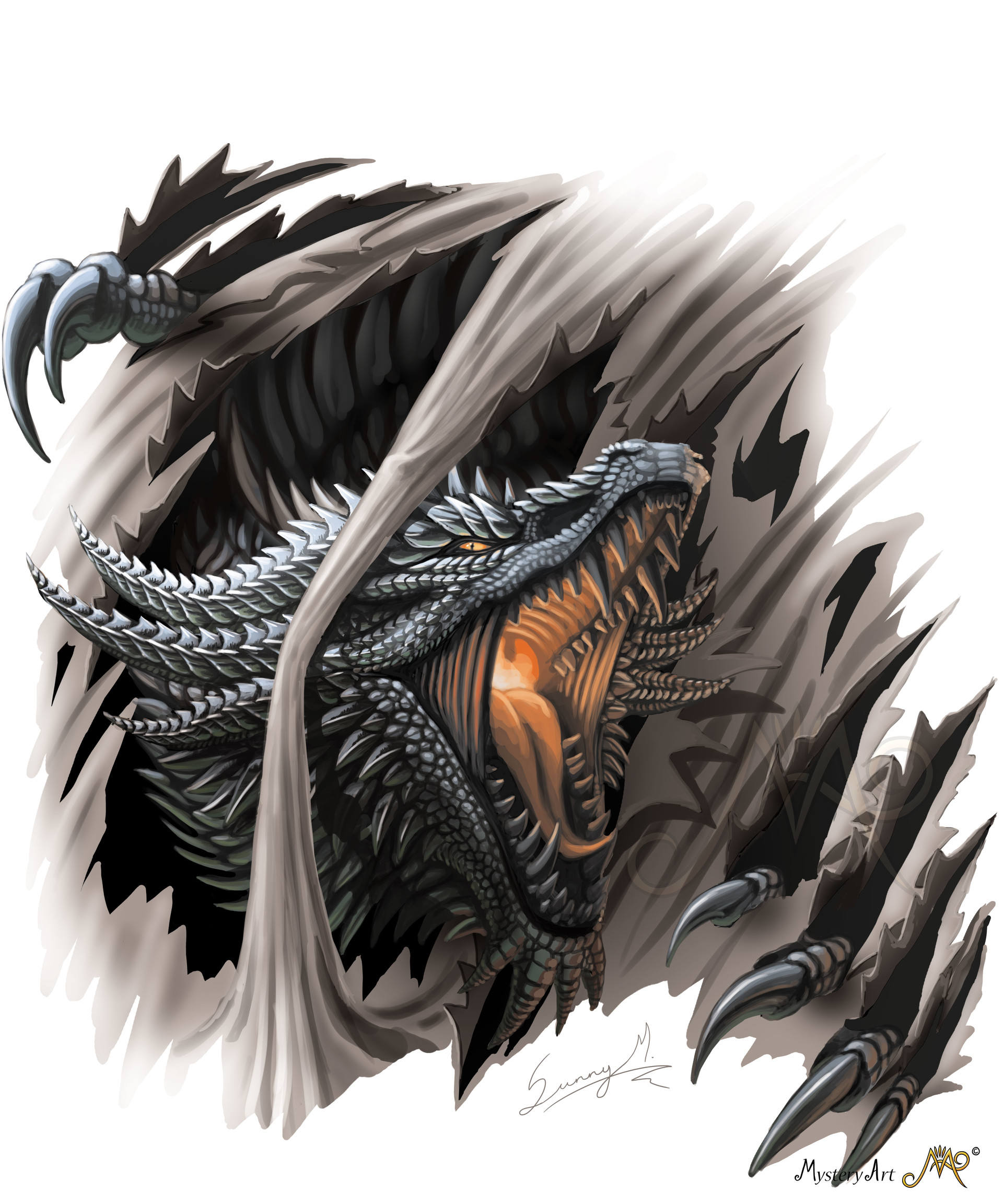 ArtStation - Slashing Dragon