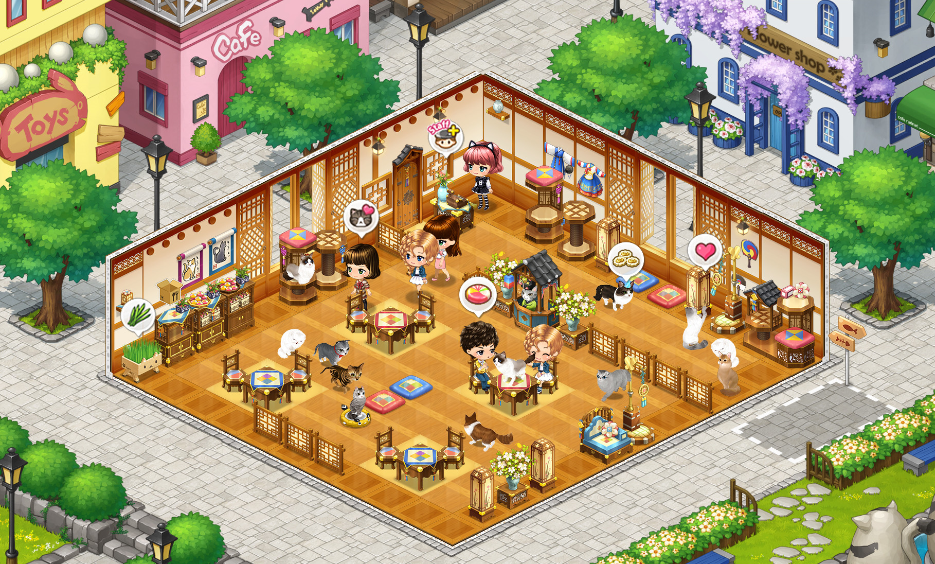 ArtStation - Mobile Game_catcafe_Hanok