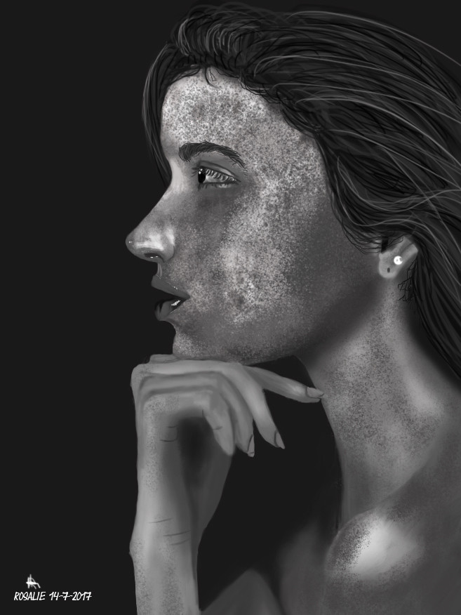 ArtStation - Greyscale portrait
