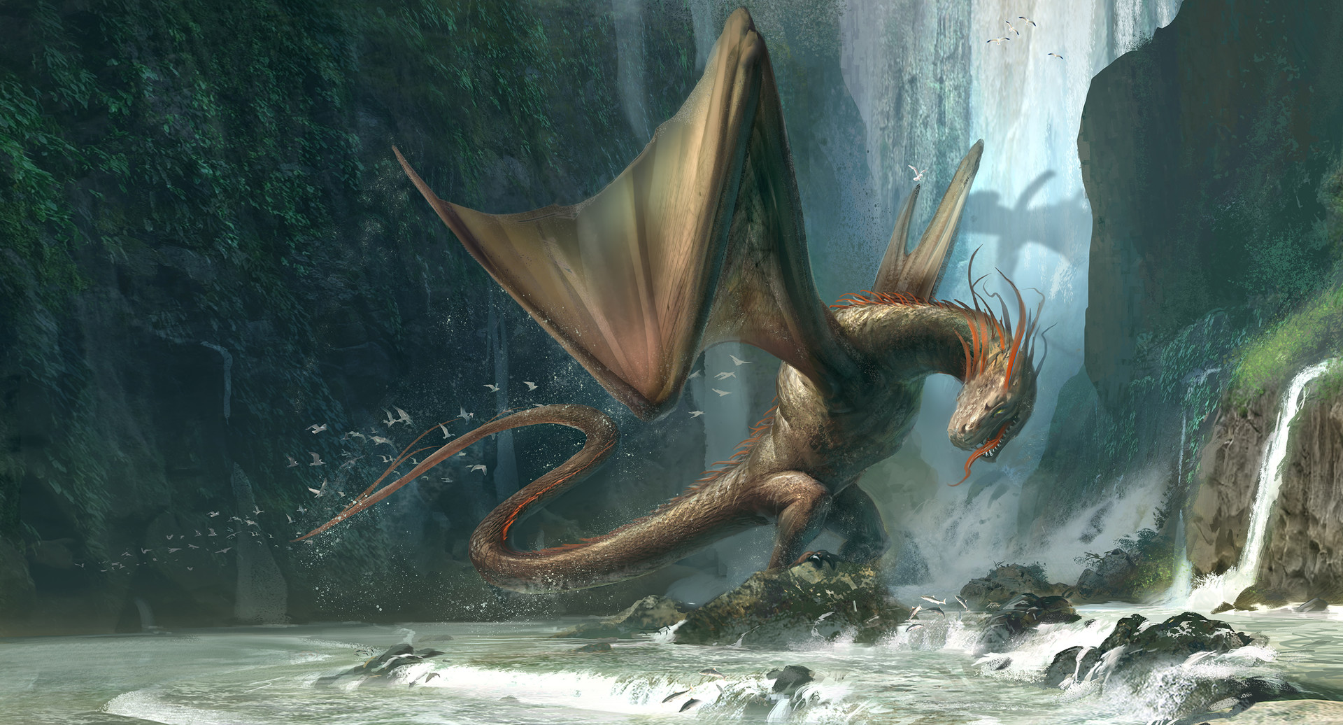 Mizuchi, River Dragon by Eric Spray : r/ImaginaryDragons
