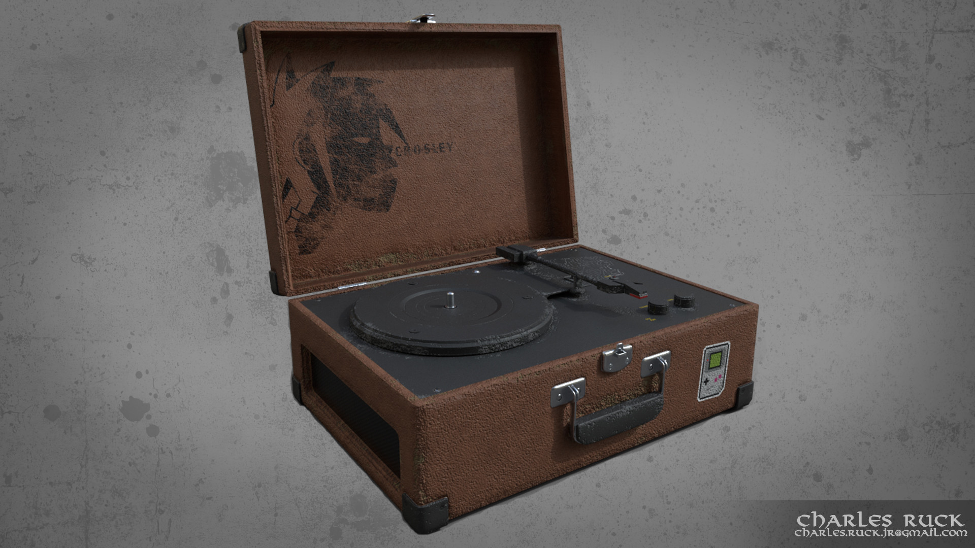 ArtStation - Vinyl Turntable Briefcase