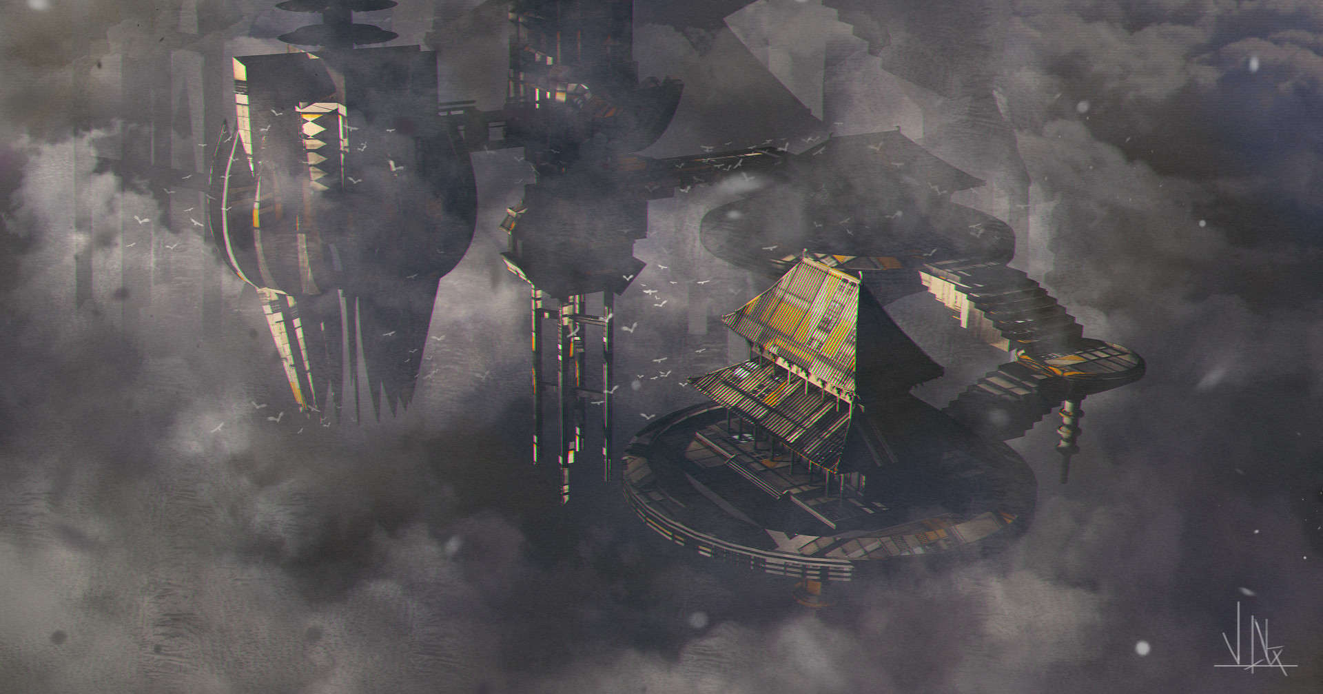 ArtStation - Floating city