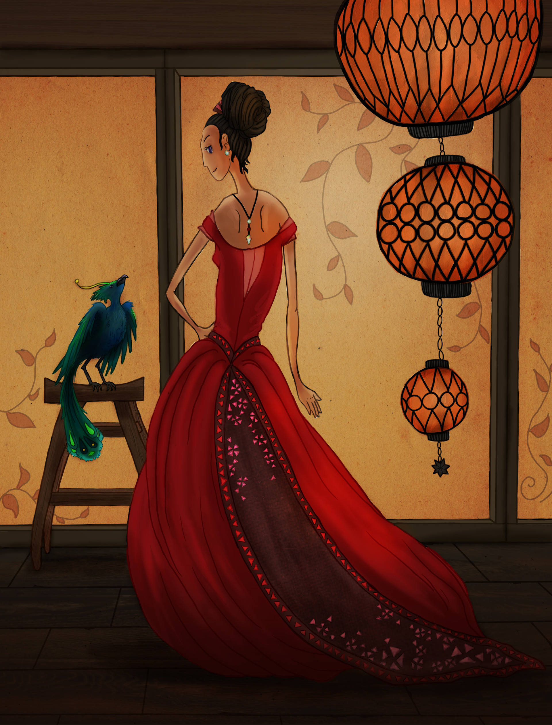 ArtStation - "Woman with Bird"