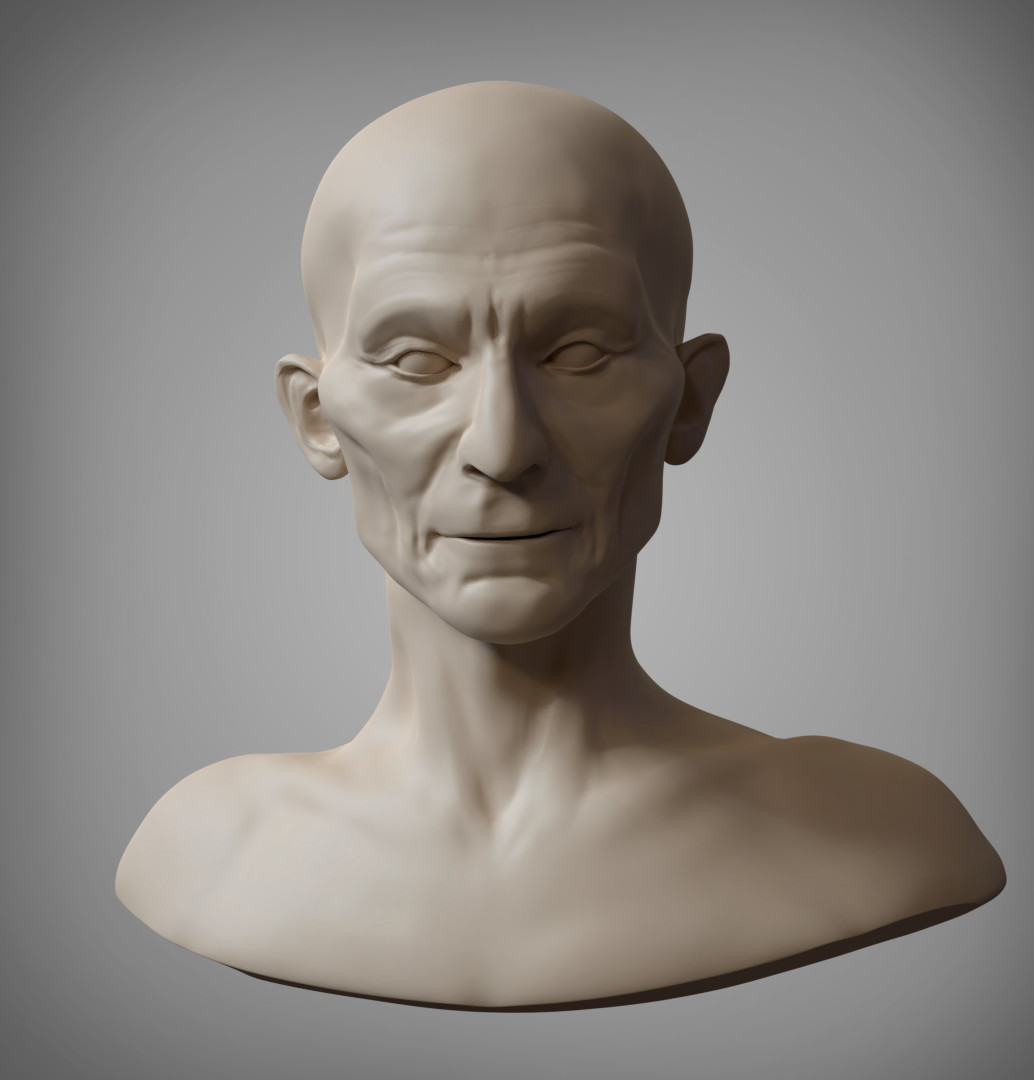 ArtStation - Old Man Head Sculpt