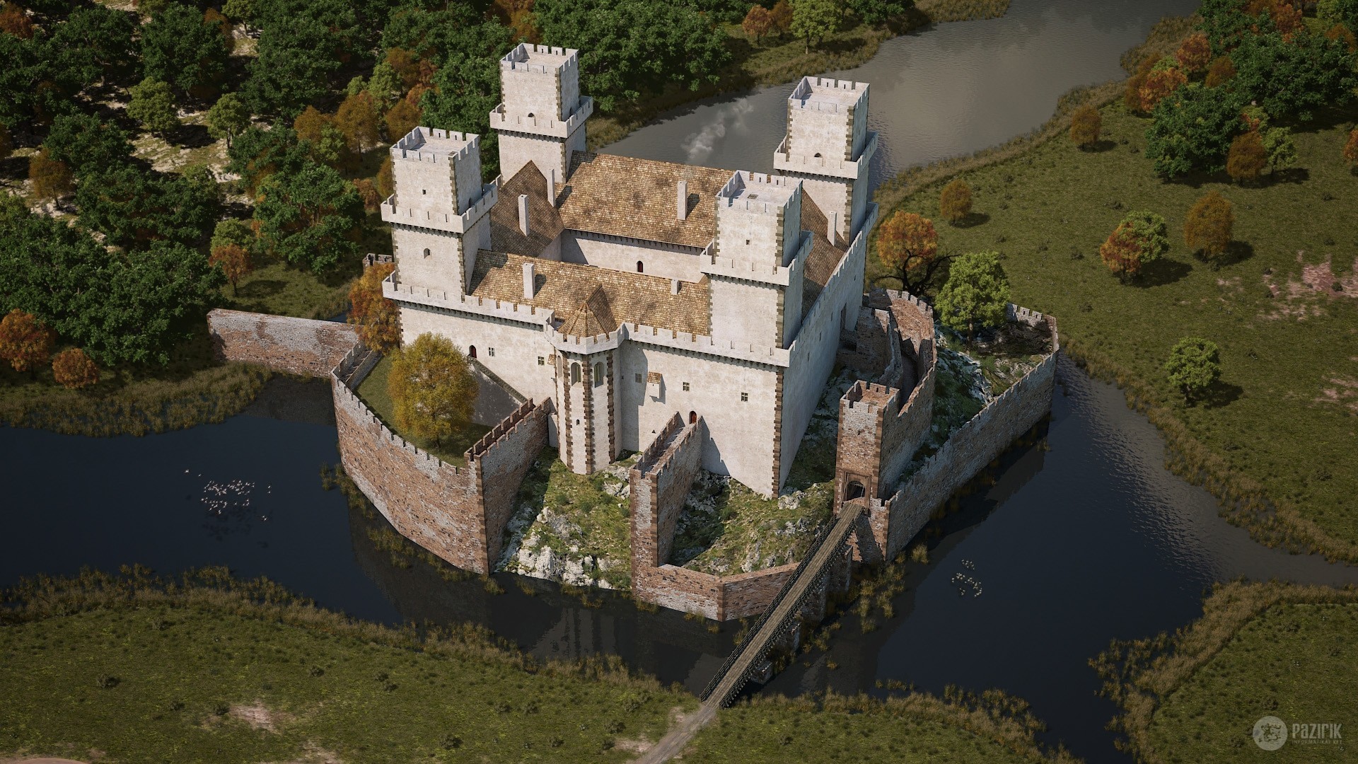 ArtStation - Diósgyőr castle - 3D theoretical reconstruction