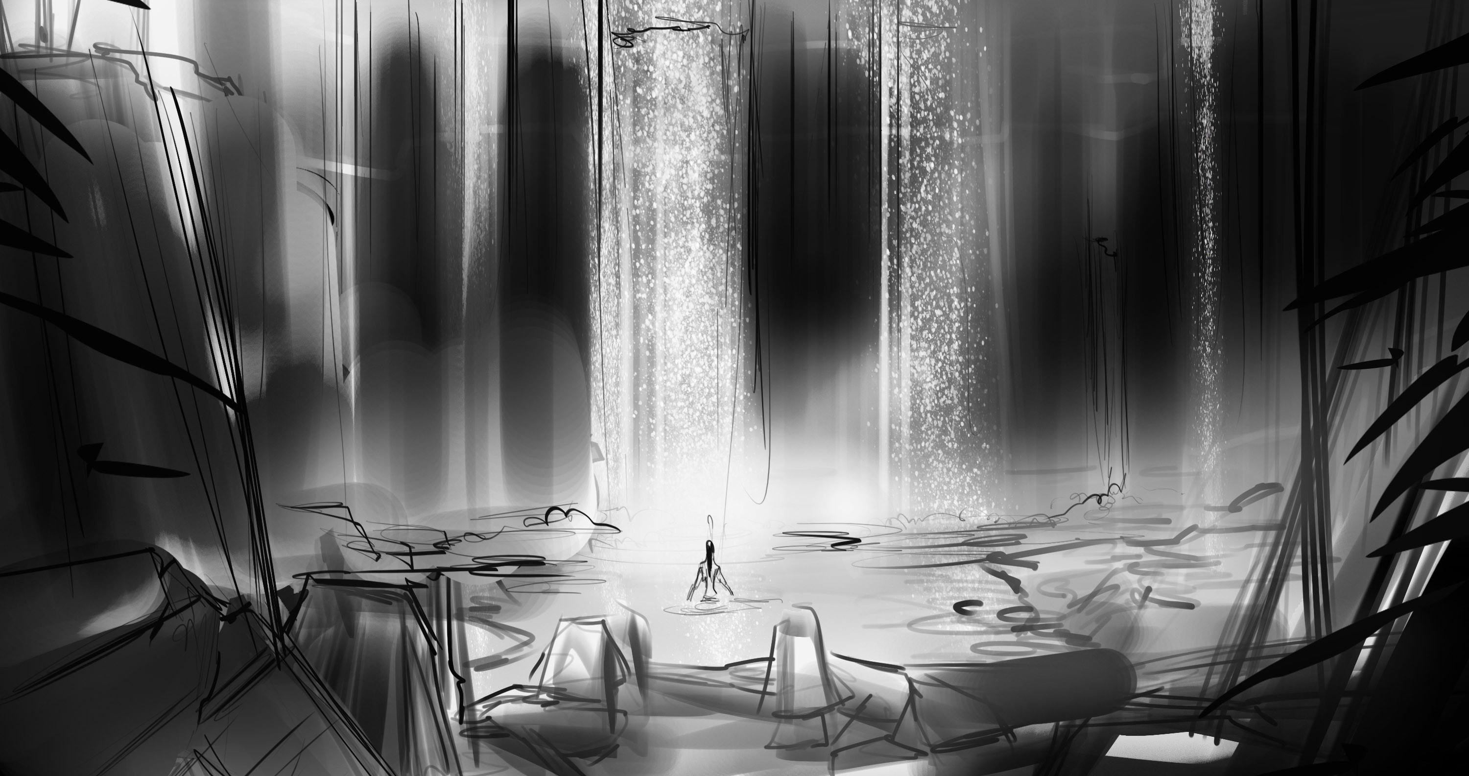 Charles Ratteray [ DRAW MY MOVIE .COM ] - BY THE WATERFALL - STORYBOARDS