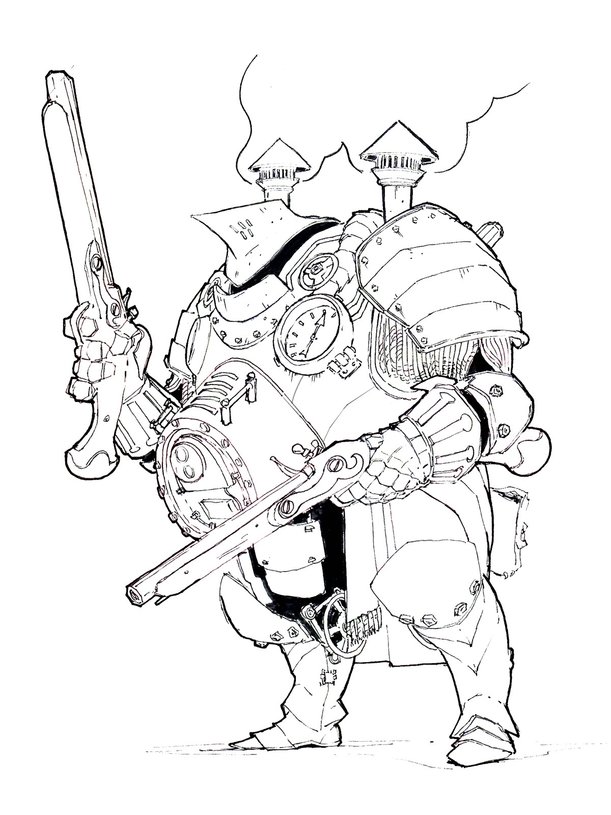 ArtStation - Steampunk knight