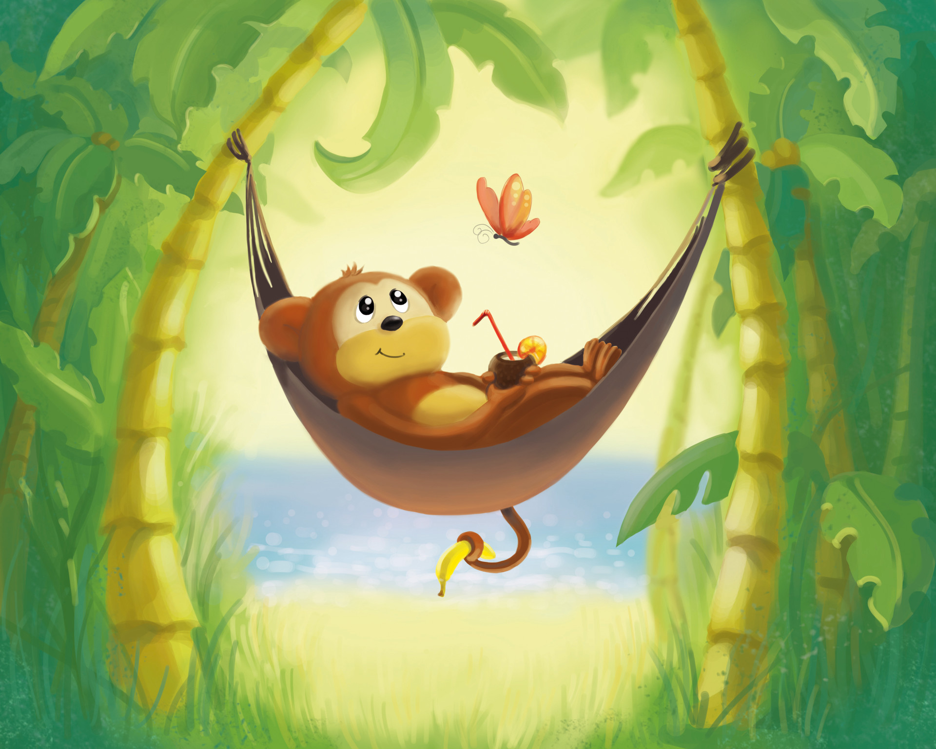 Lazy monkey by Kateryna Kirdoglo : r/CritterArt