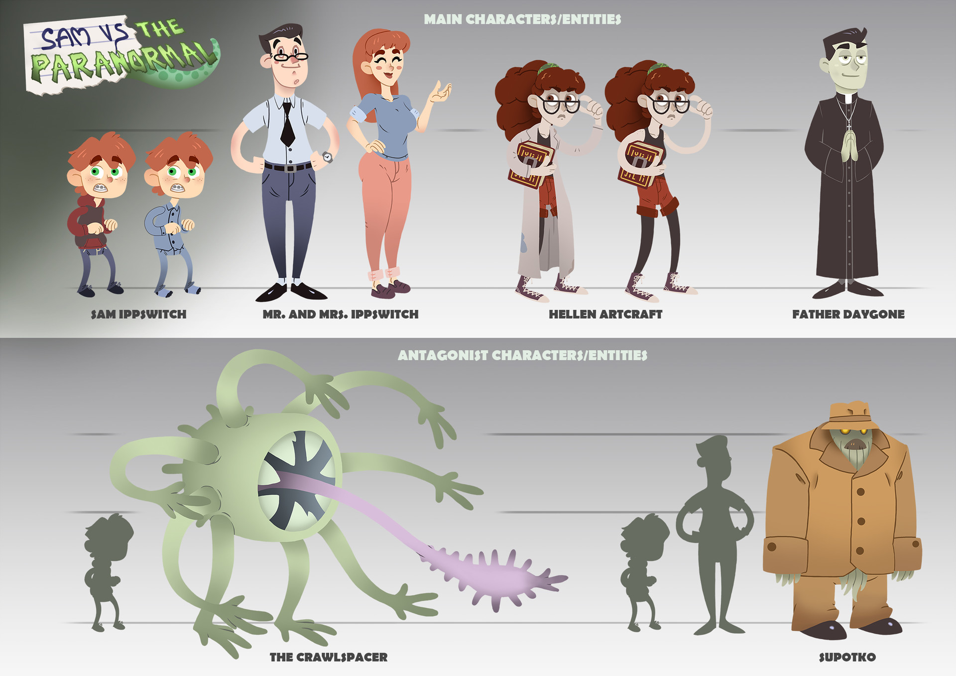 ArtStation - Sam vs The Paranormal Character Lineup