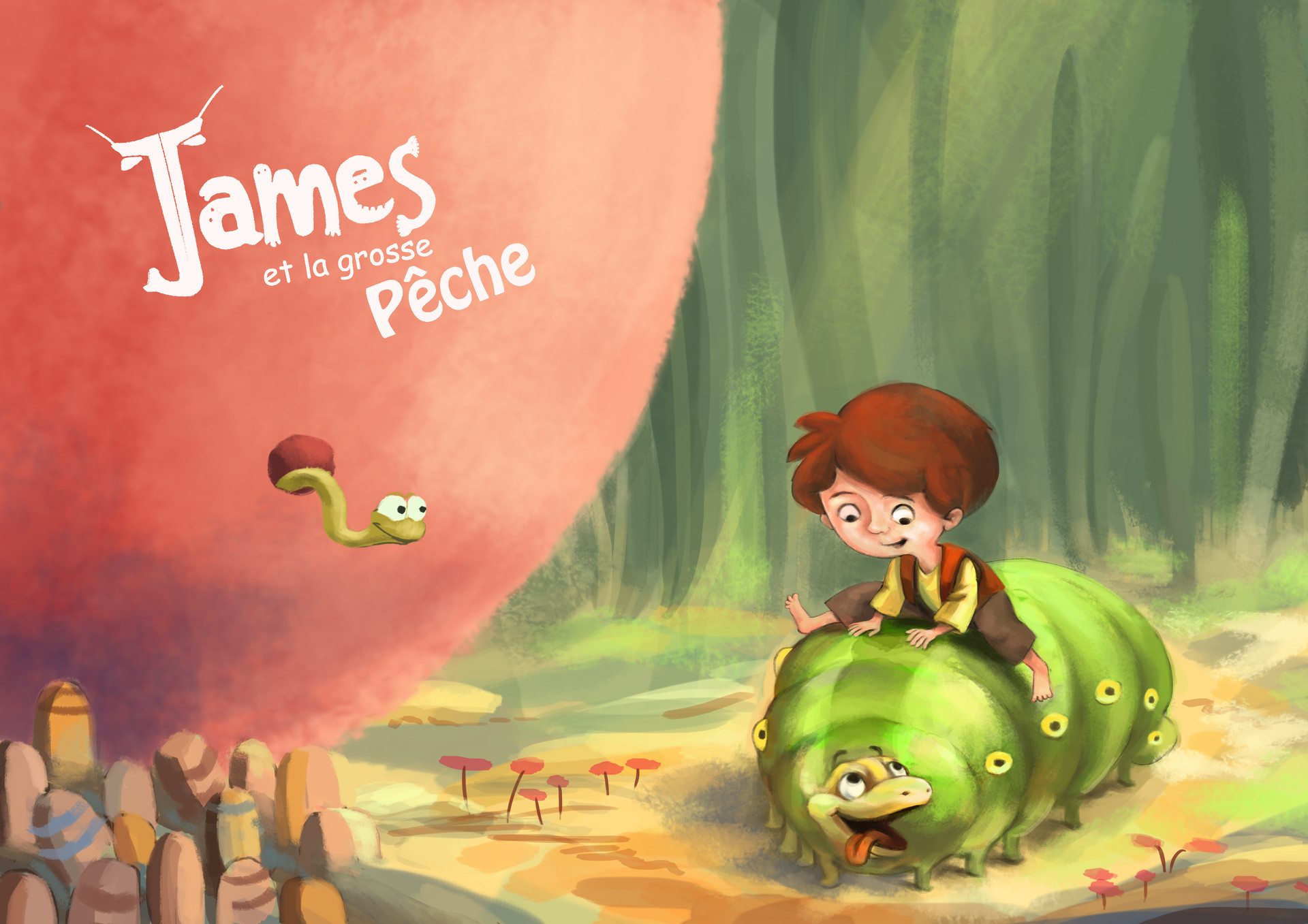 what insects are in james and the giant peach