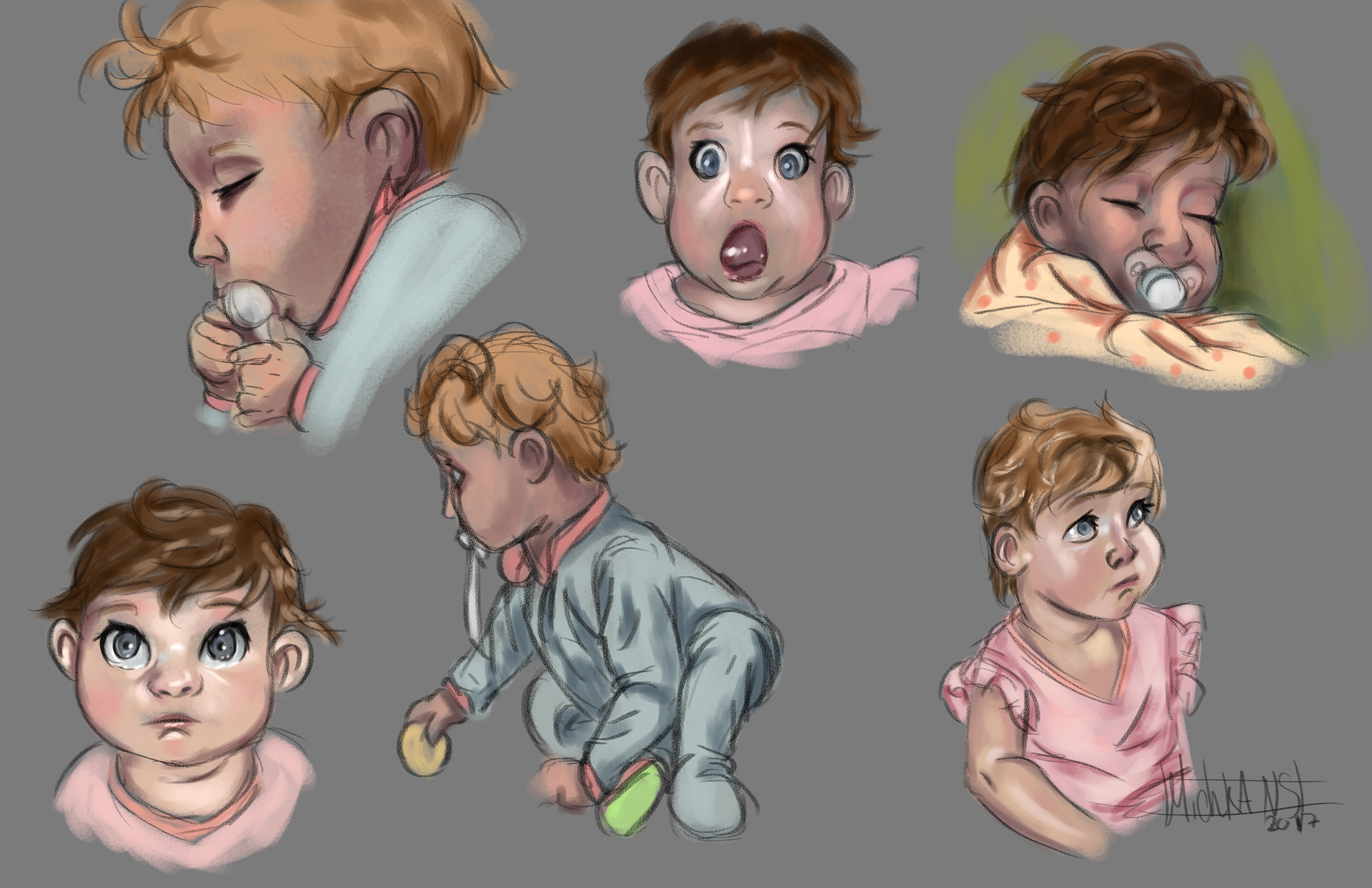 ArtStation - Baby studies