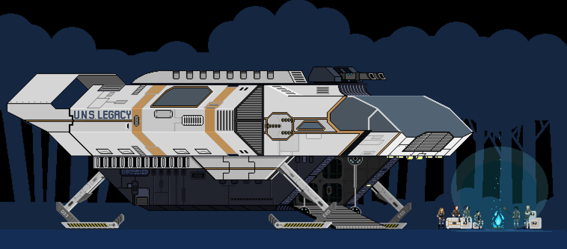ArtStation - Pixelart Spaceship