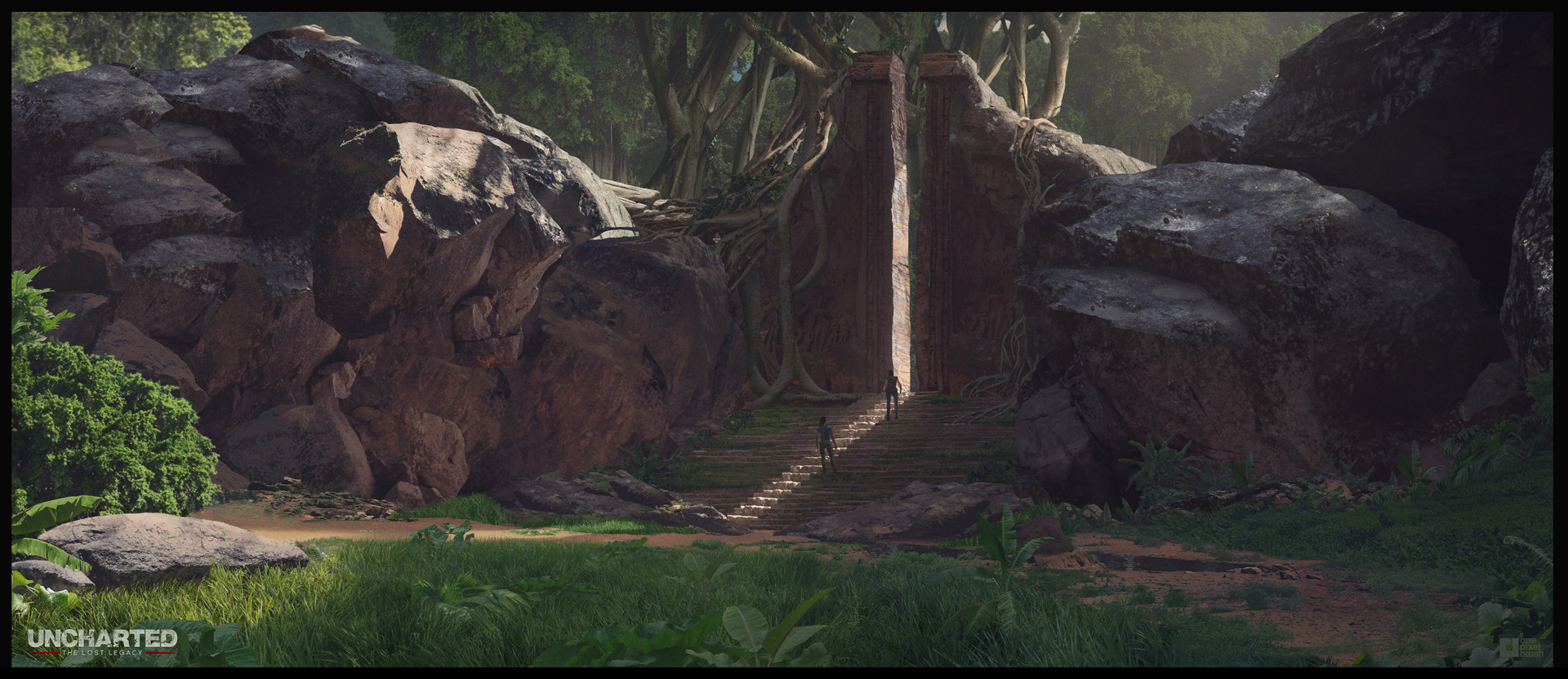 ArtStation - Uncharted Lost Legacy-Temple Entrance-OPB