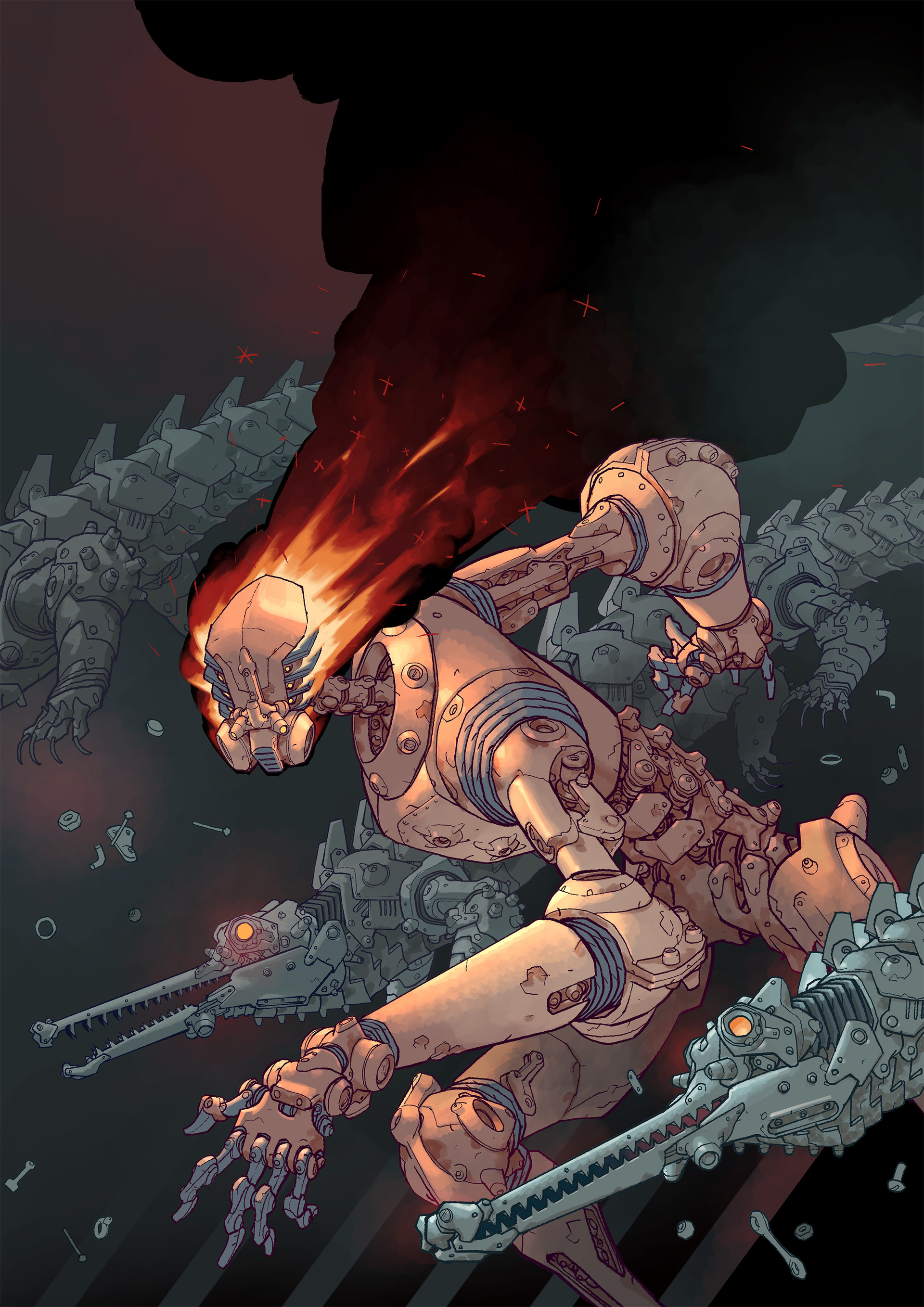 ArtStation - head on fire