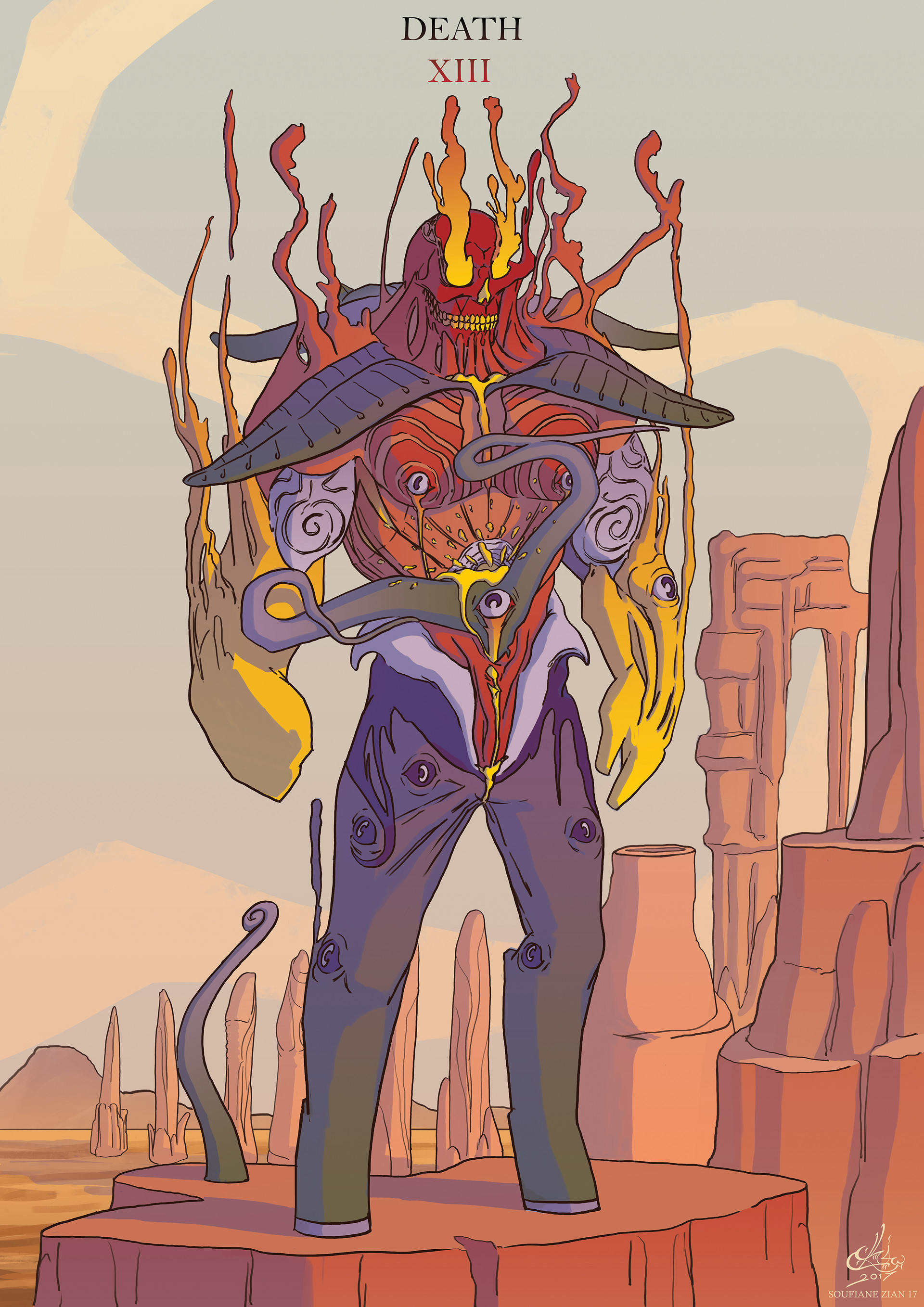 ArtStation - DEATH XIII Tarot Card CDC July topic: HOT CHILI DEATH