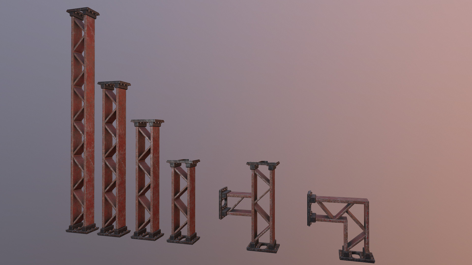 ArtStation - Metal beam modular set.