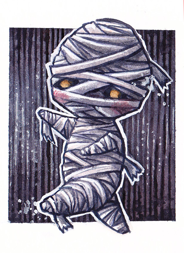 how to draw chibi halloween characters