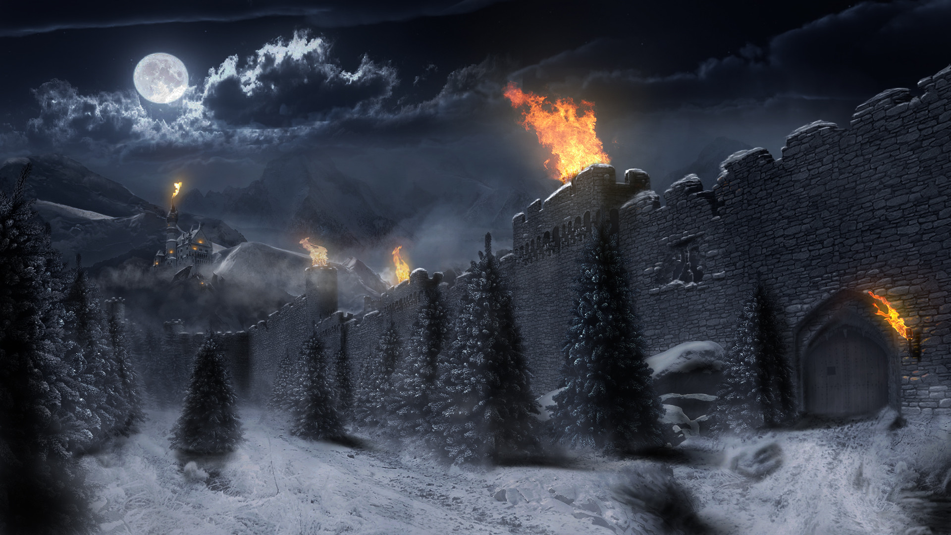 ArtStation - Winter castle (Matte Painting)