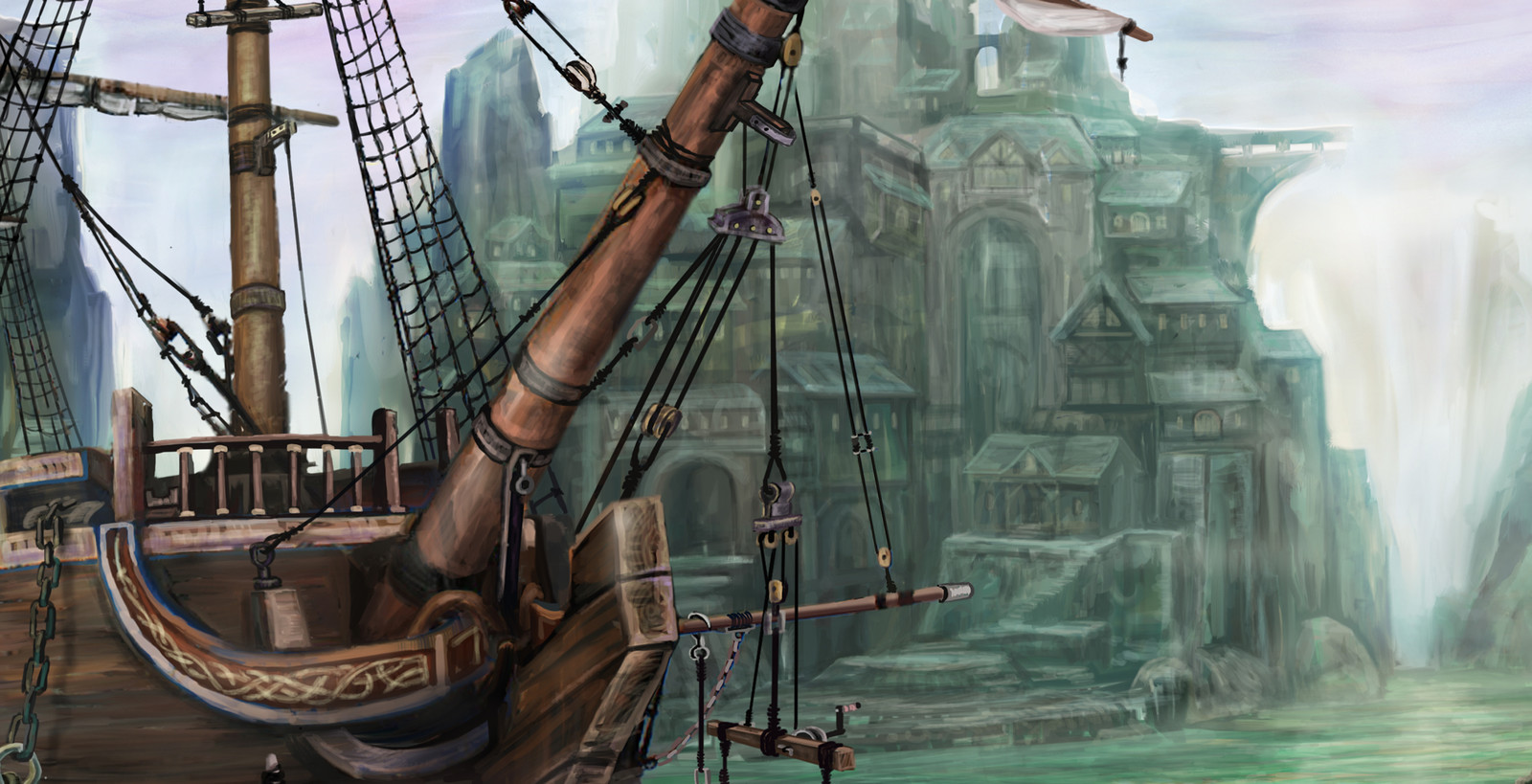 J-D Macfarlane - Fantasy dock concept (Pano 01)