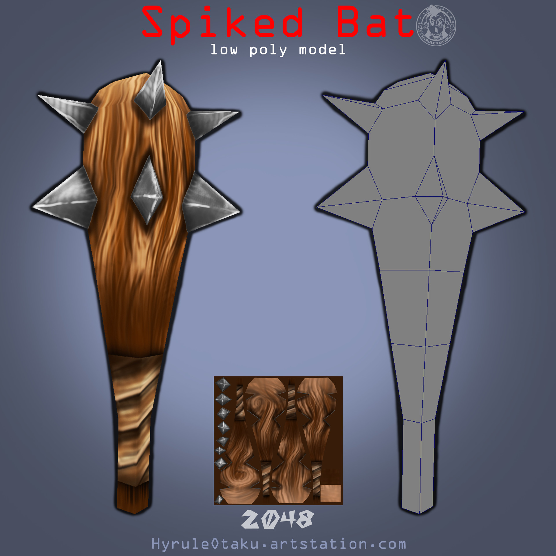 ArtStation - Spiked Bat (Low Poly)
