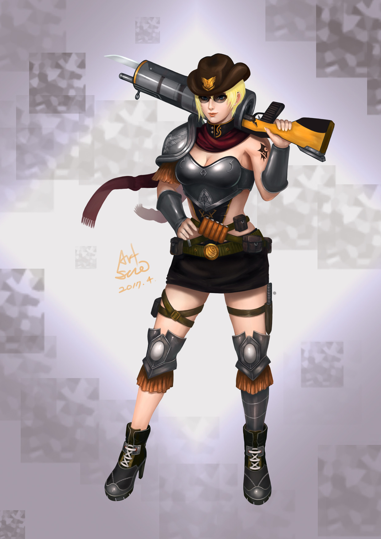 ArtStation - A female gun