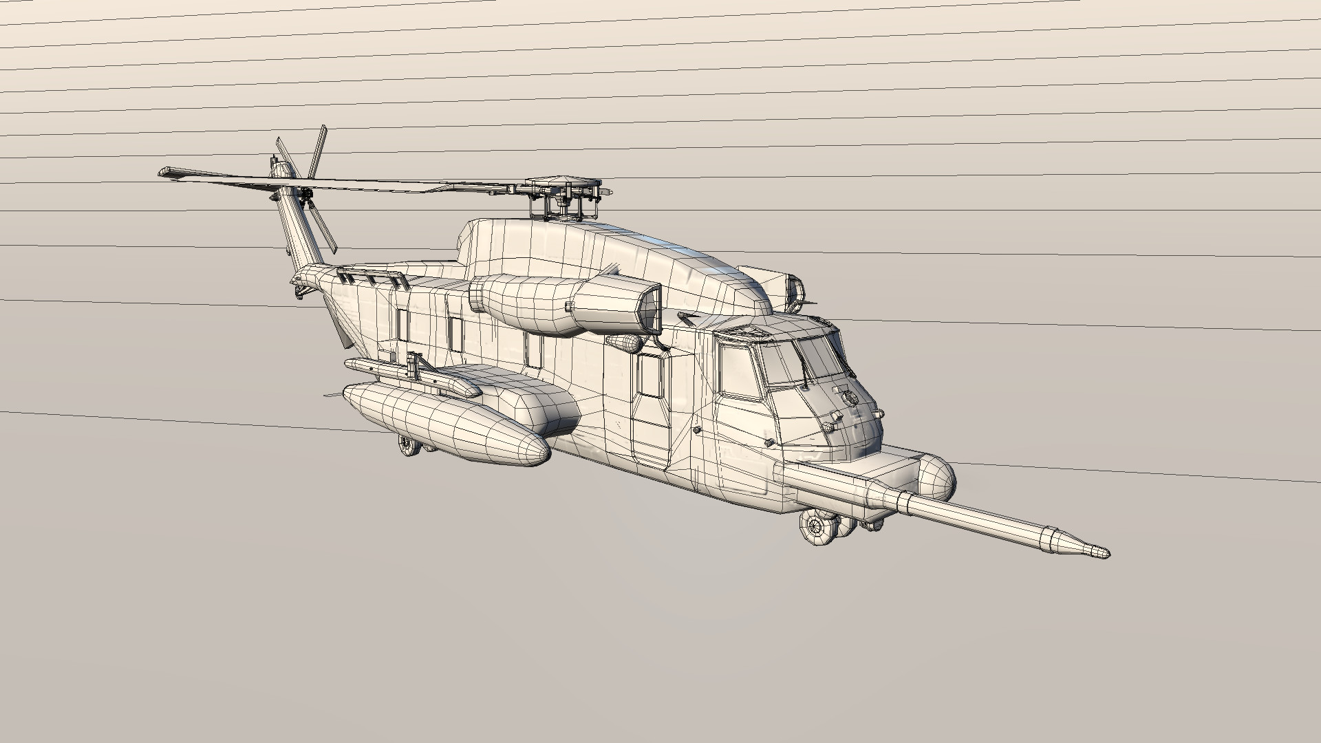 G B - Sikorsky MH-53 Pave Low Helicopter 3D Asset