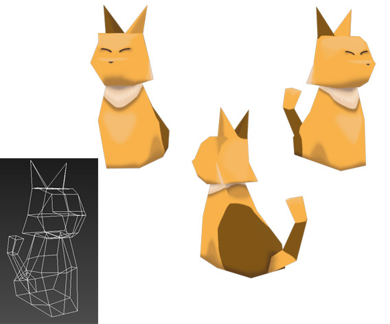 ArtStation - Cat Low-poly