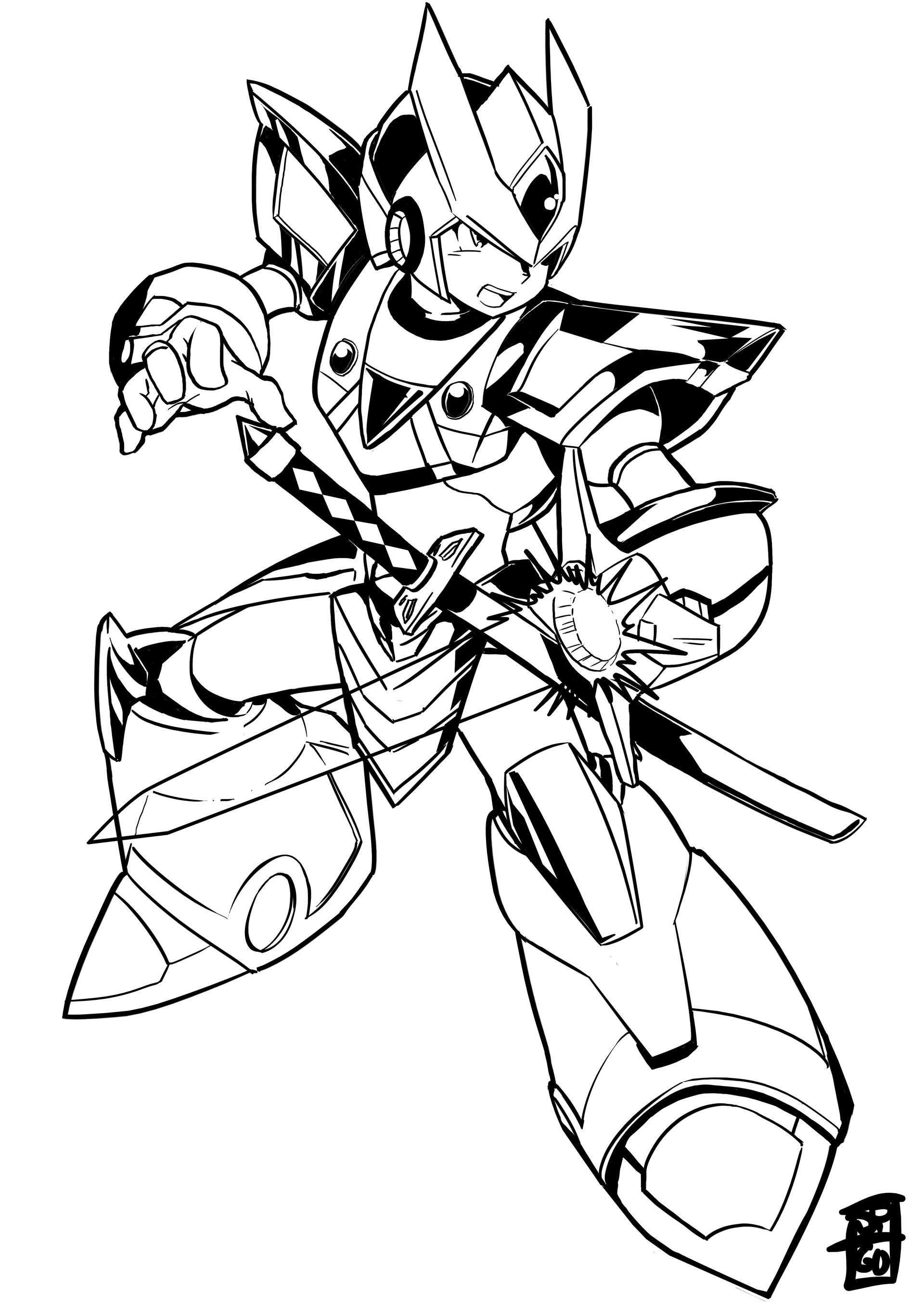 mega man x zero coloring pages