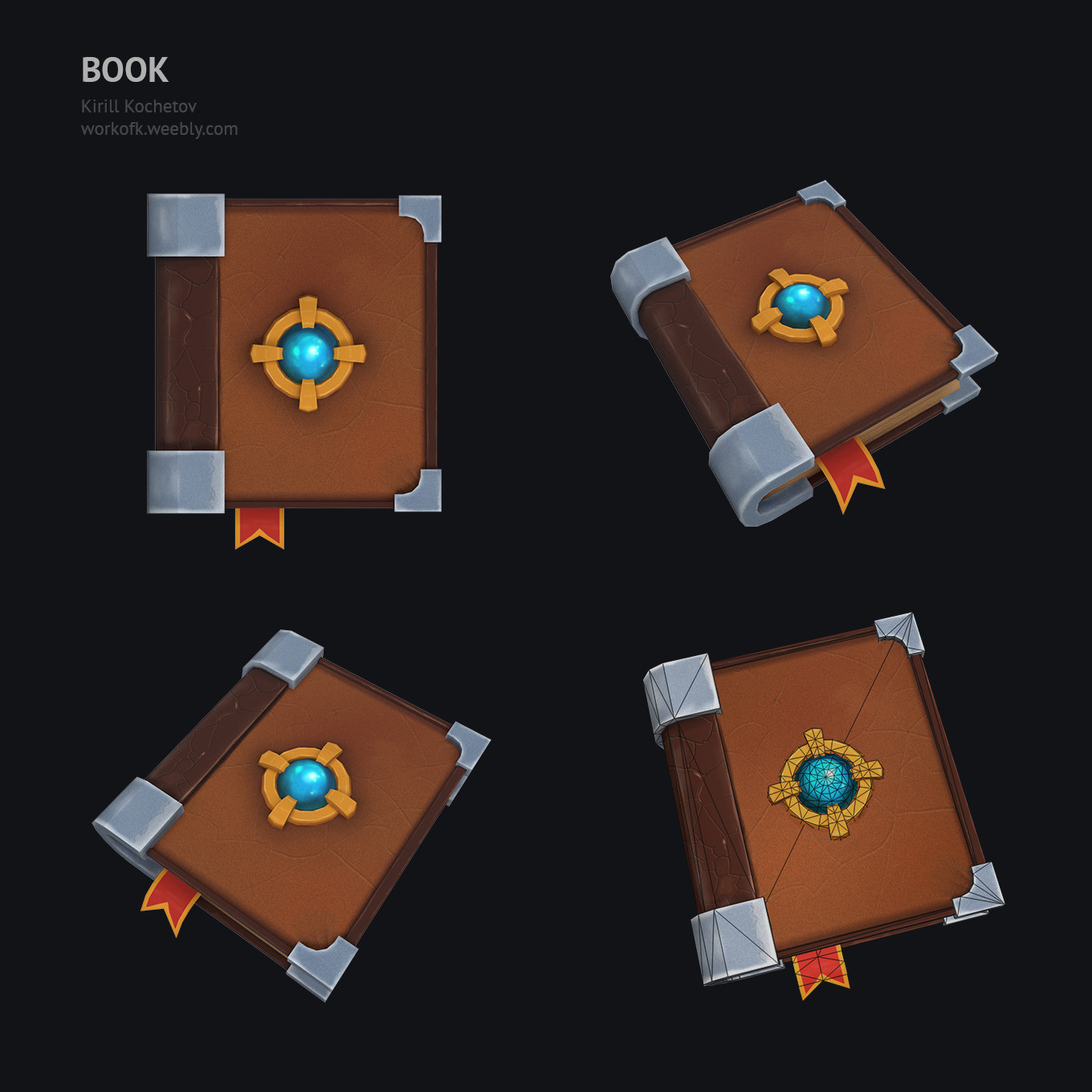 ArtStation - Hand-painted props — Spell Book