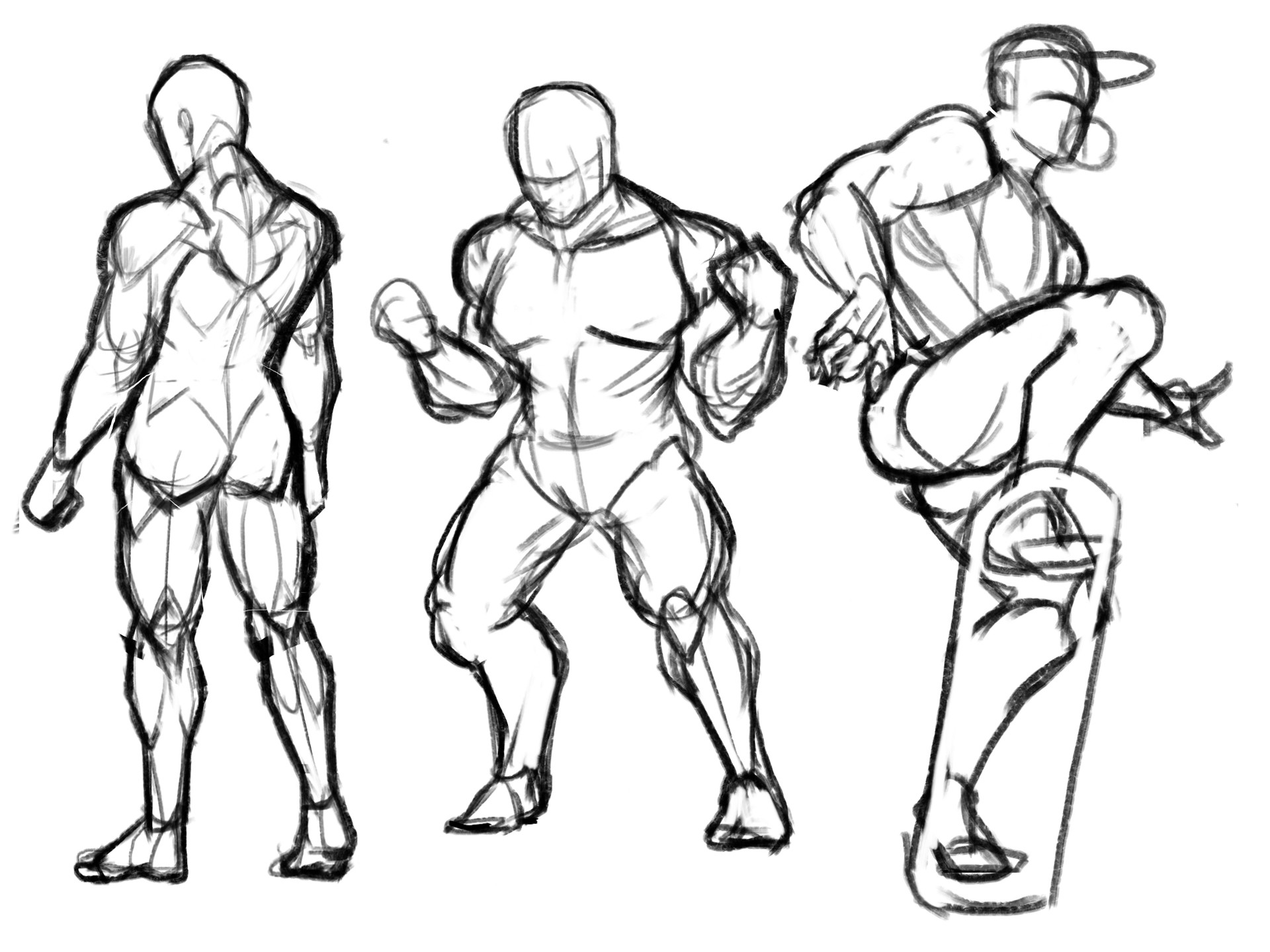 how to draw body in movement