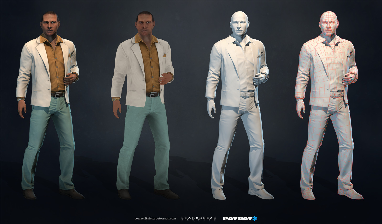 Victor Petersson - Payday 2 - Scarface Bolivian Thugs - Game Models