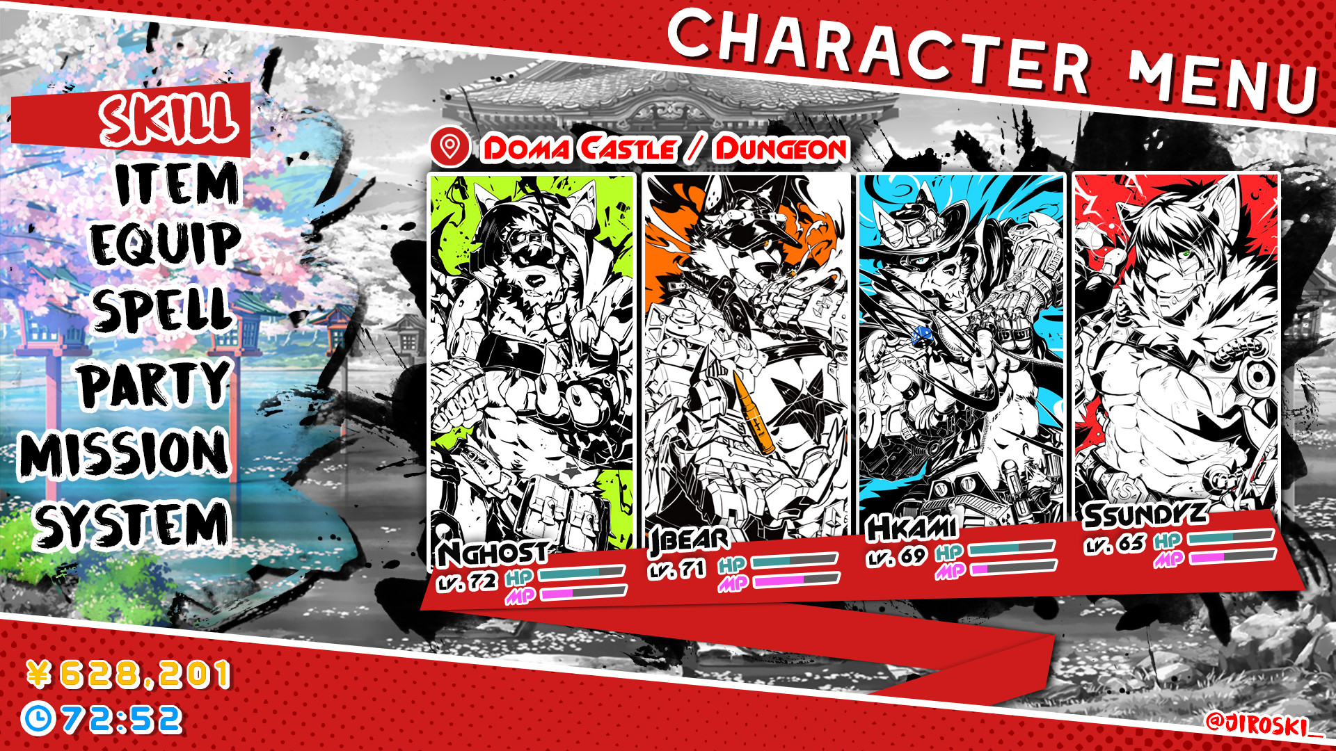 ArtStation - Fursona 5 - Custom Character Menu