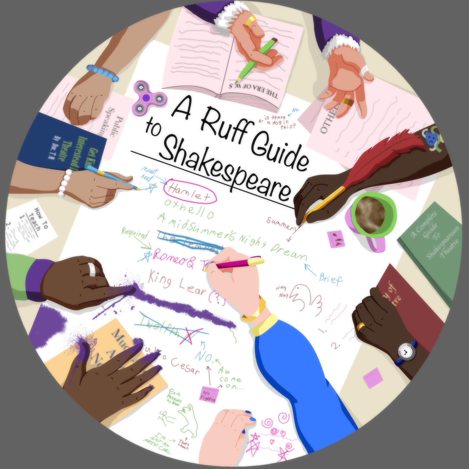 ArtStation - Play Illustration - A Ruff Guide To Shakespeare