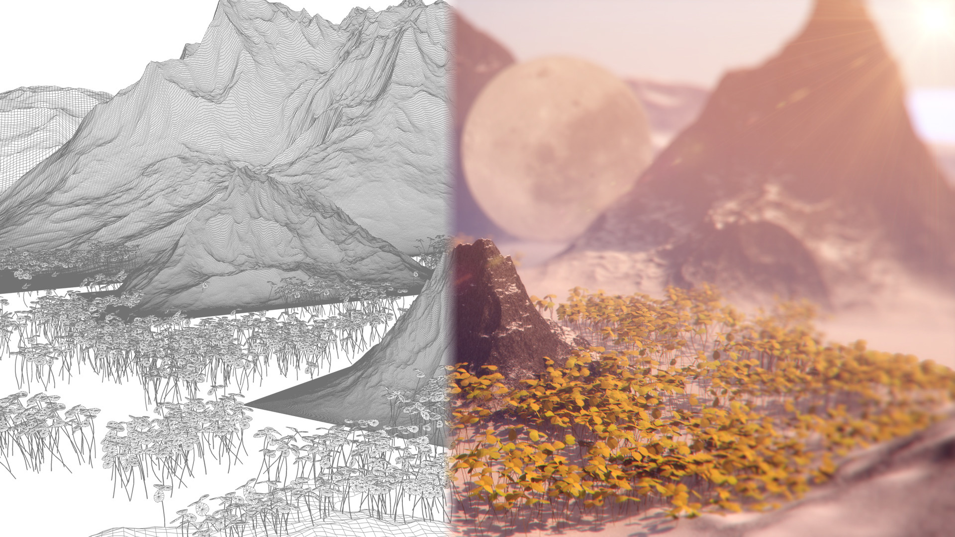 ArtStation - 3D mountains , topographic design