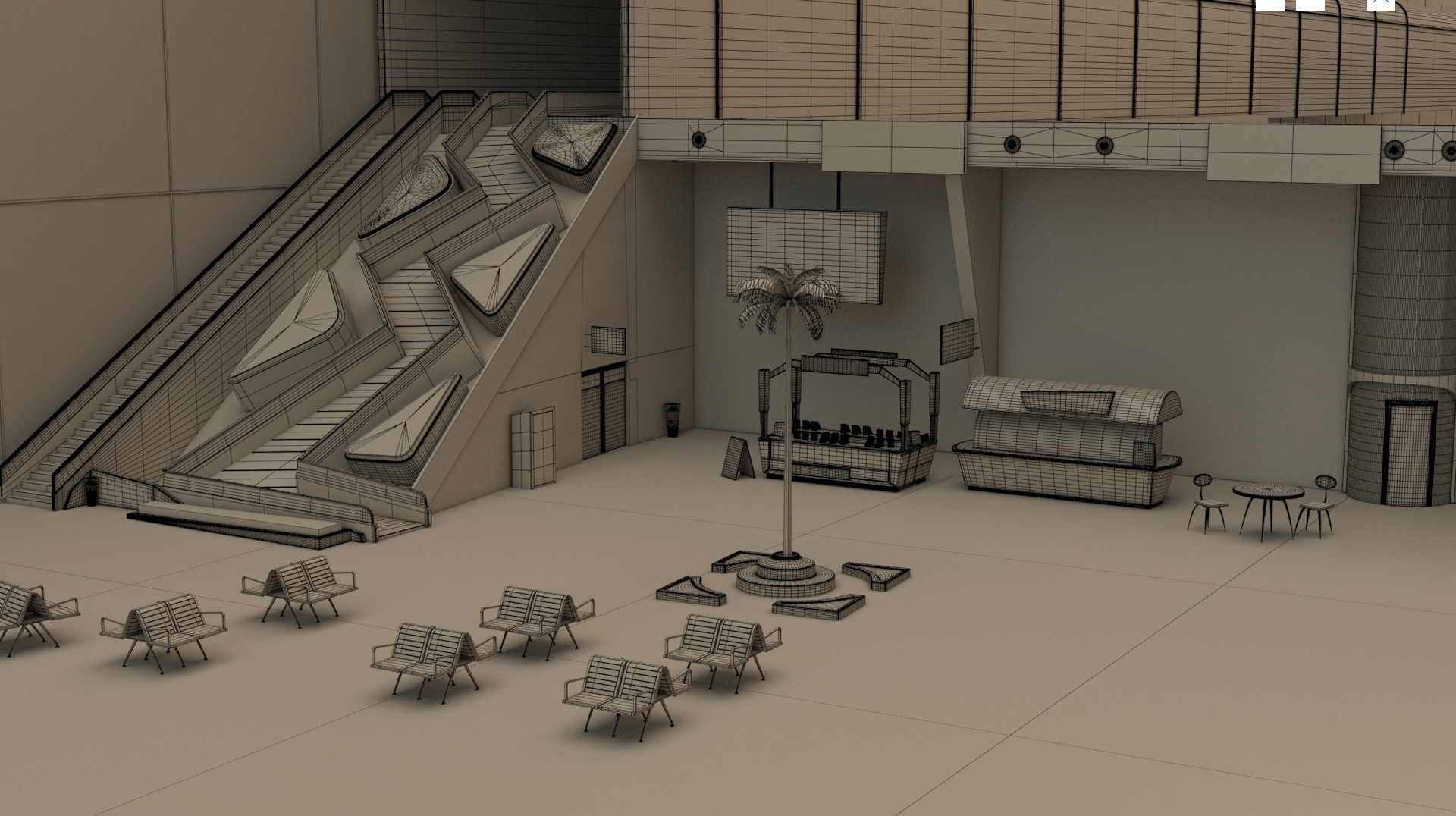 ArtStation - airport zigzag ramp environment