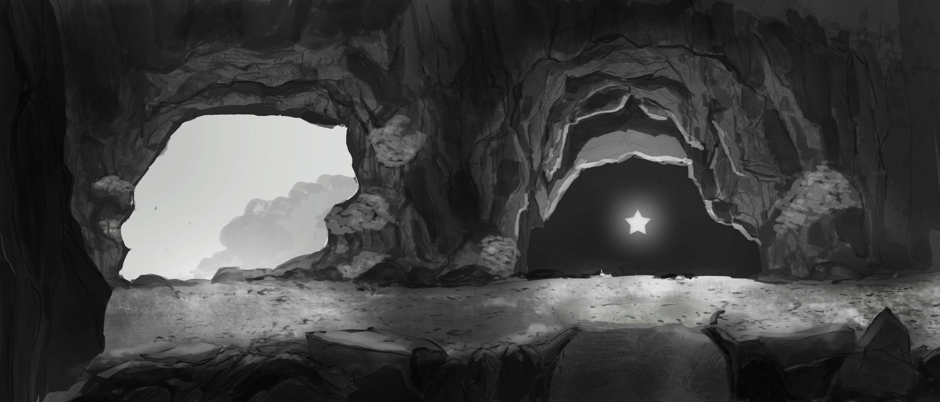 ArtStation - Cave Background (Work in Progress)