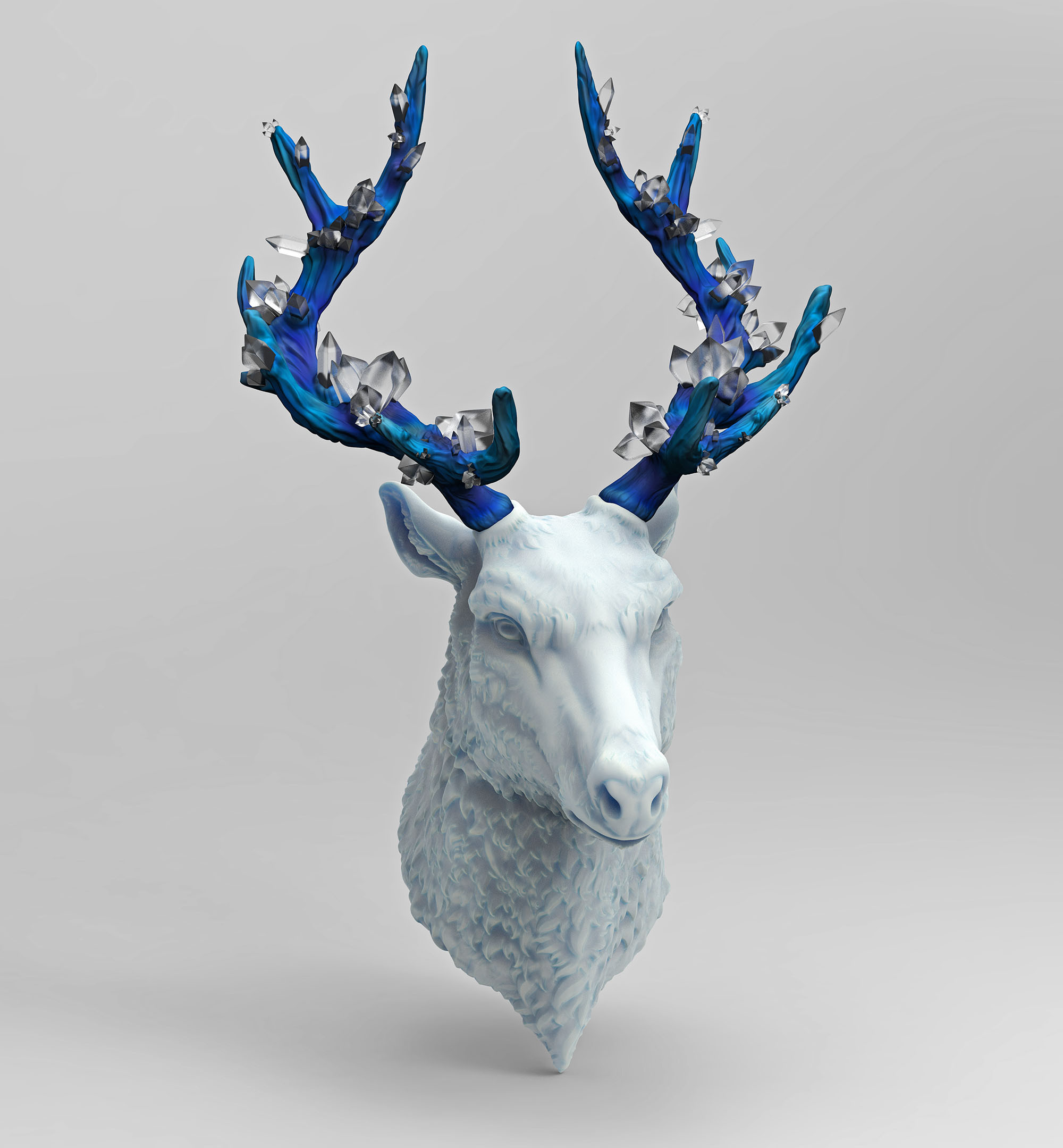 Yunna Minkova - fantastic crystal deer - printed in white book 2