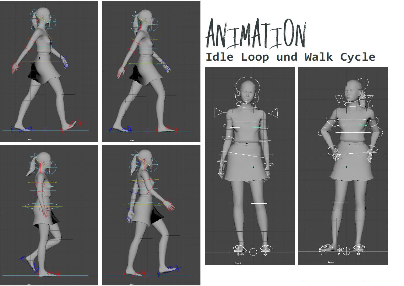 Sophie J Buchner - Young Woman - Walk Cycle and Idle Animations