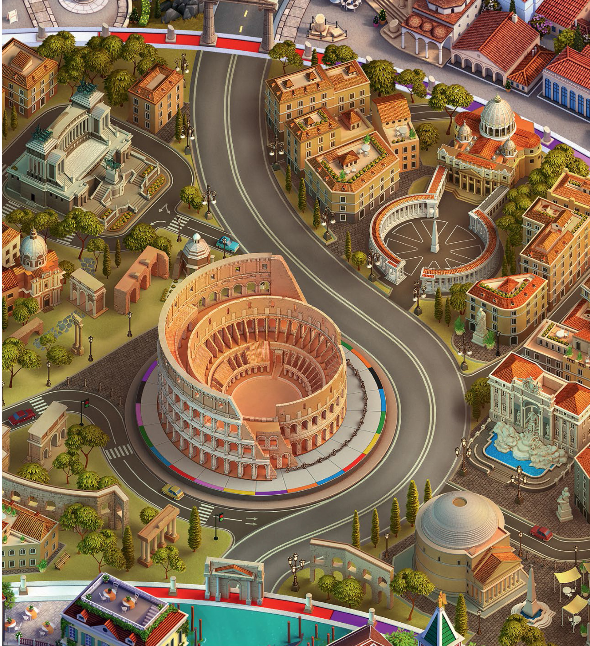 ArtStation - Rome, Italy (Wheel of Fortune)