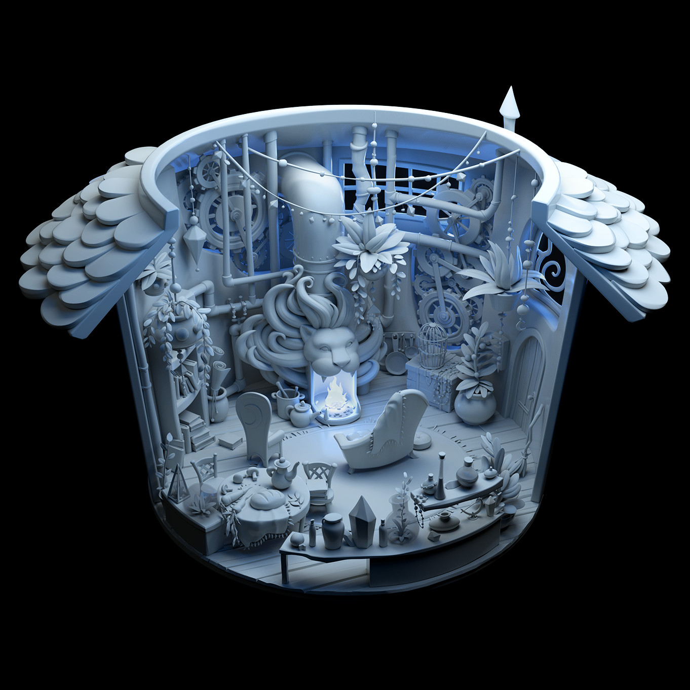 ArtStation - The Wizard's Living Room