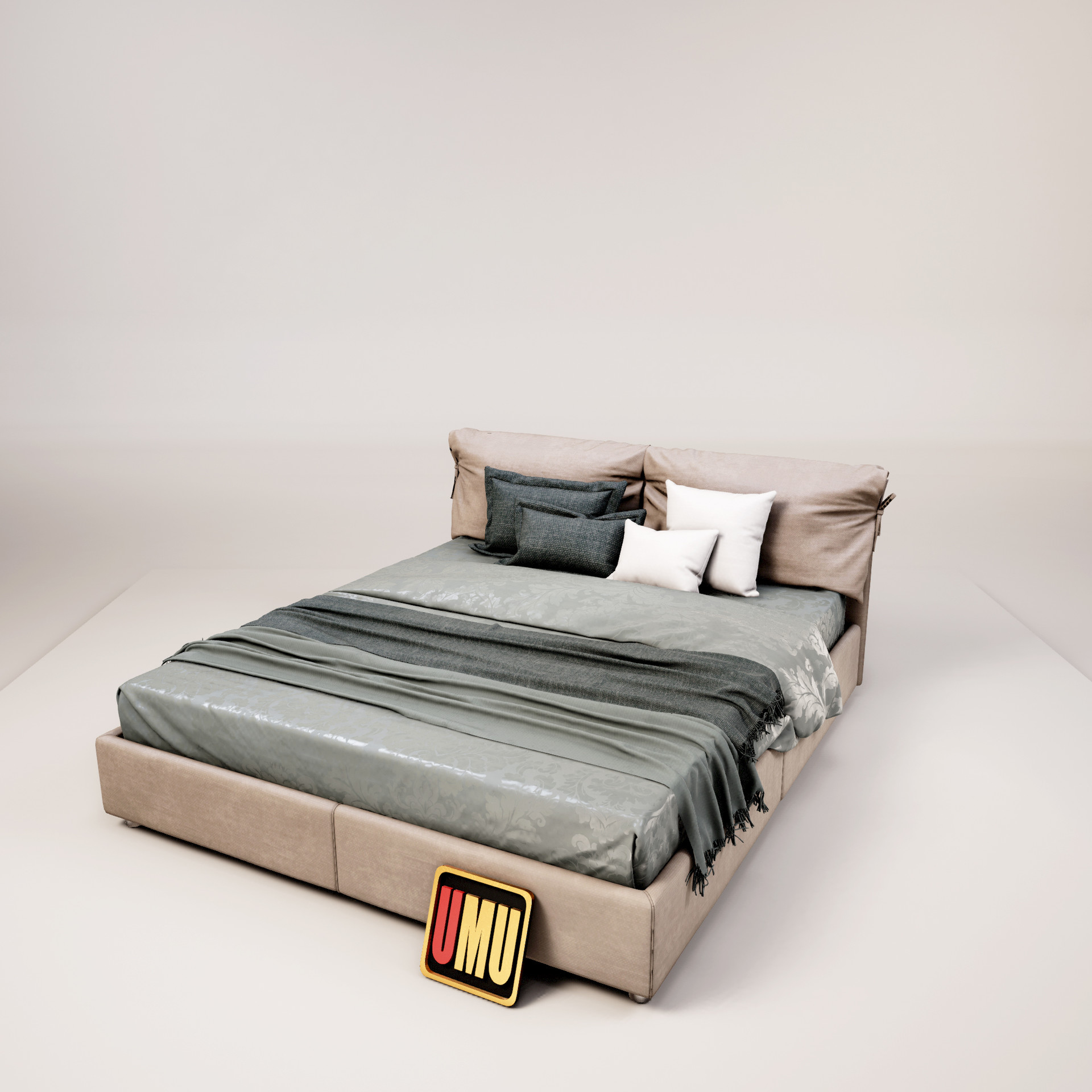 ArtStation - Individual Double Bed Model Presentation