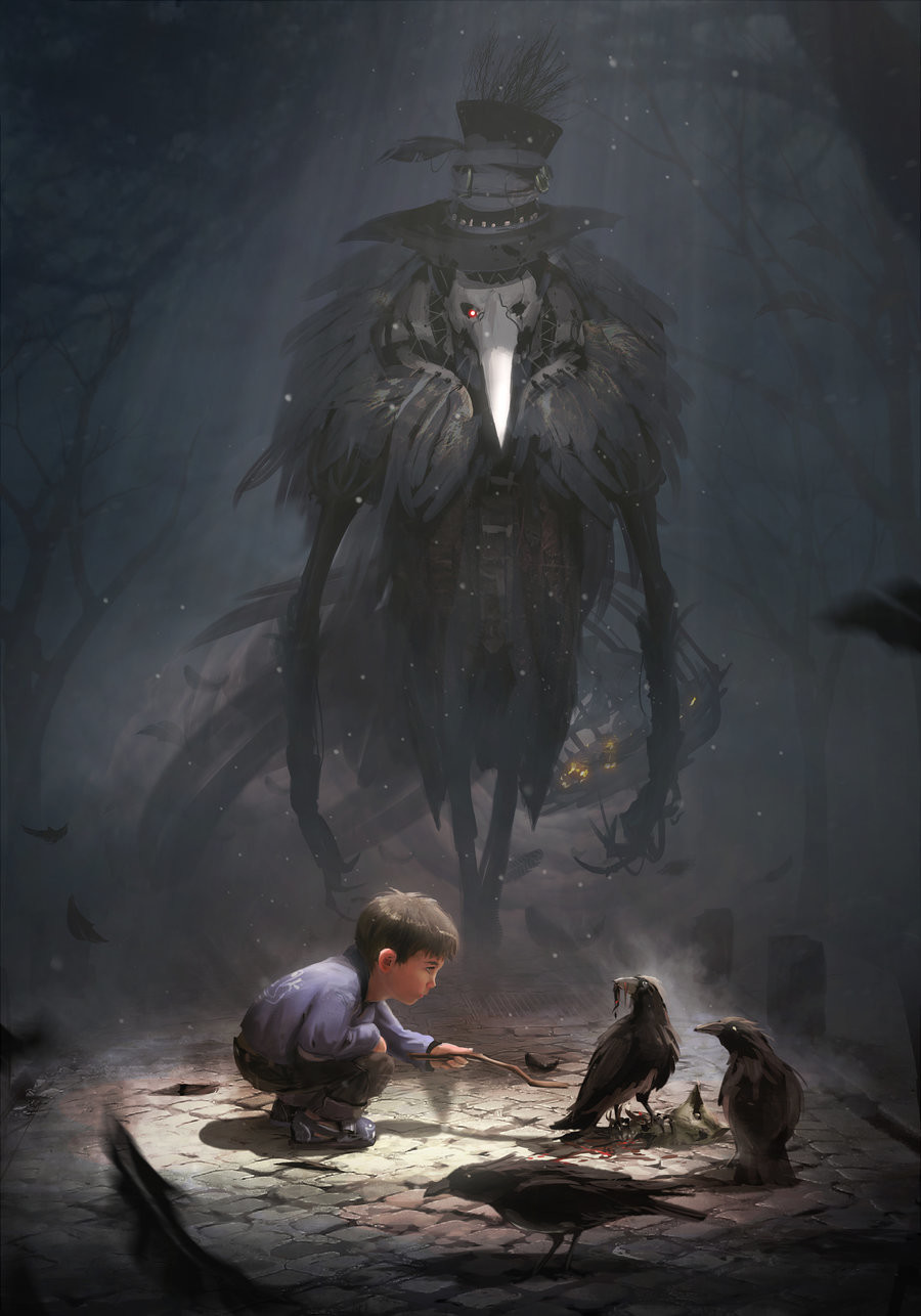 ArtStation - thevan and the raven monster