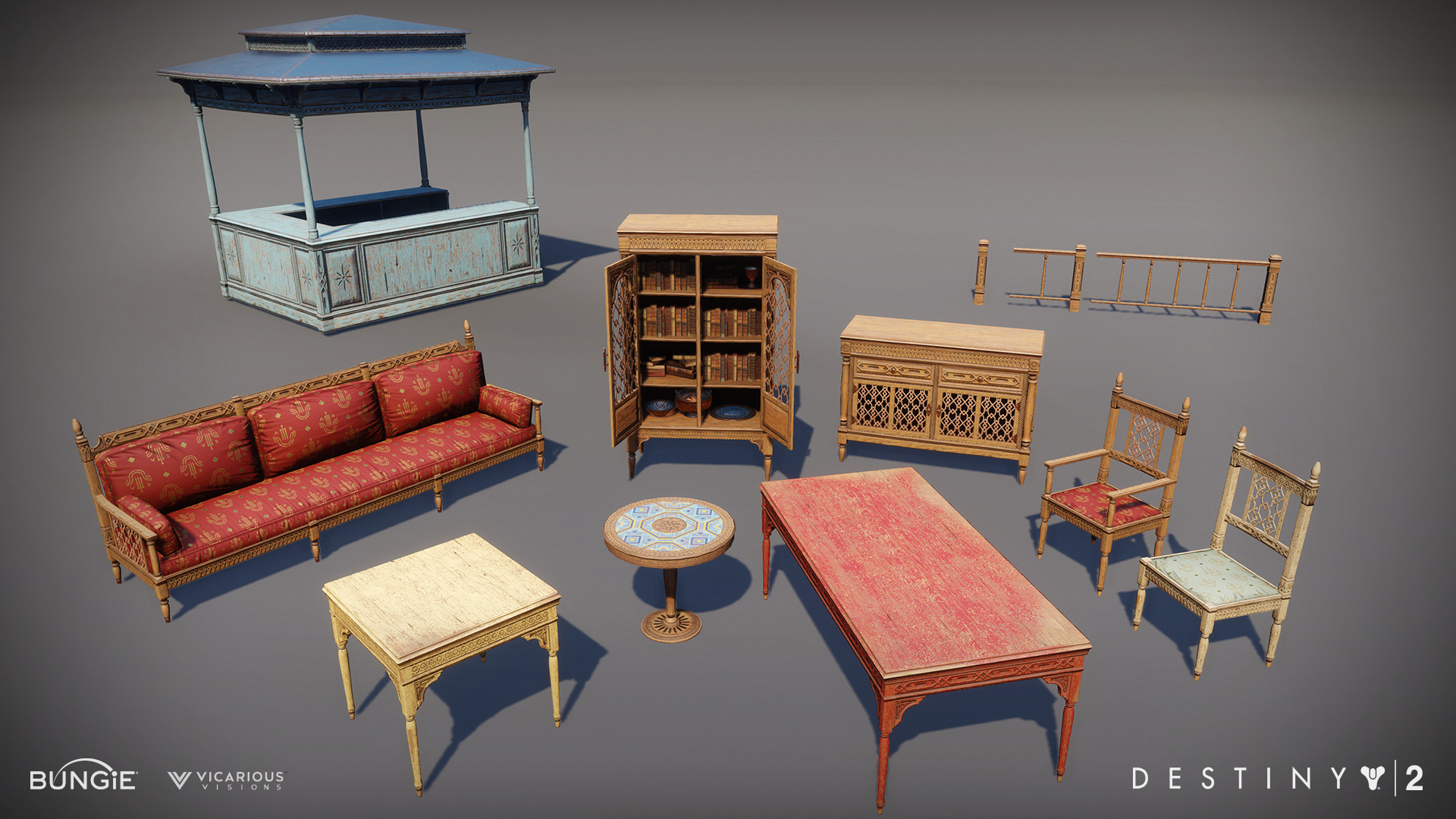 Ethan Scheu - Destiny 2 - Bazaar Props and Architecture