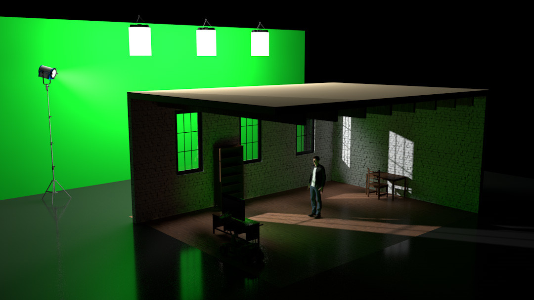 ArtStation - Loft Set with Green Screen