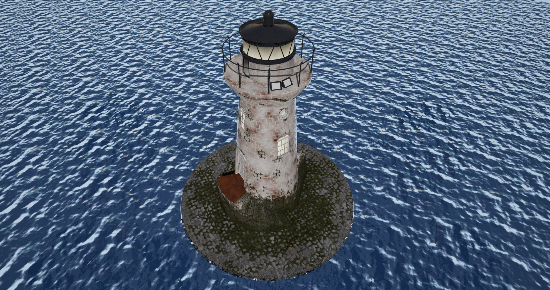 Jessica Ruiz - Cockspur Island Lighthouse (WIP) Game Asset