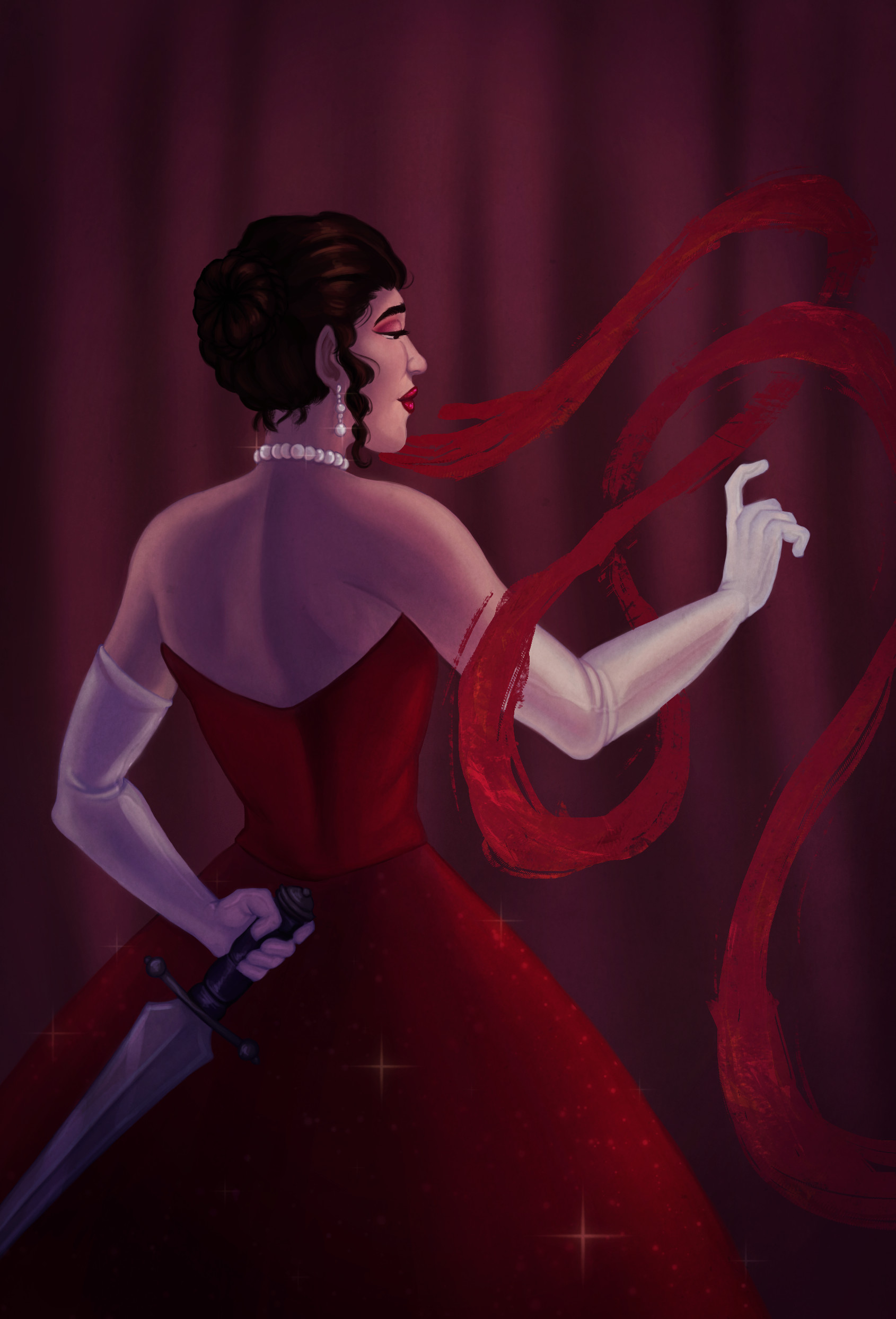 ArtStation - Lady in Red