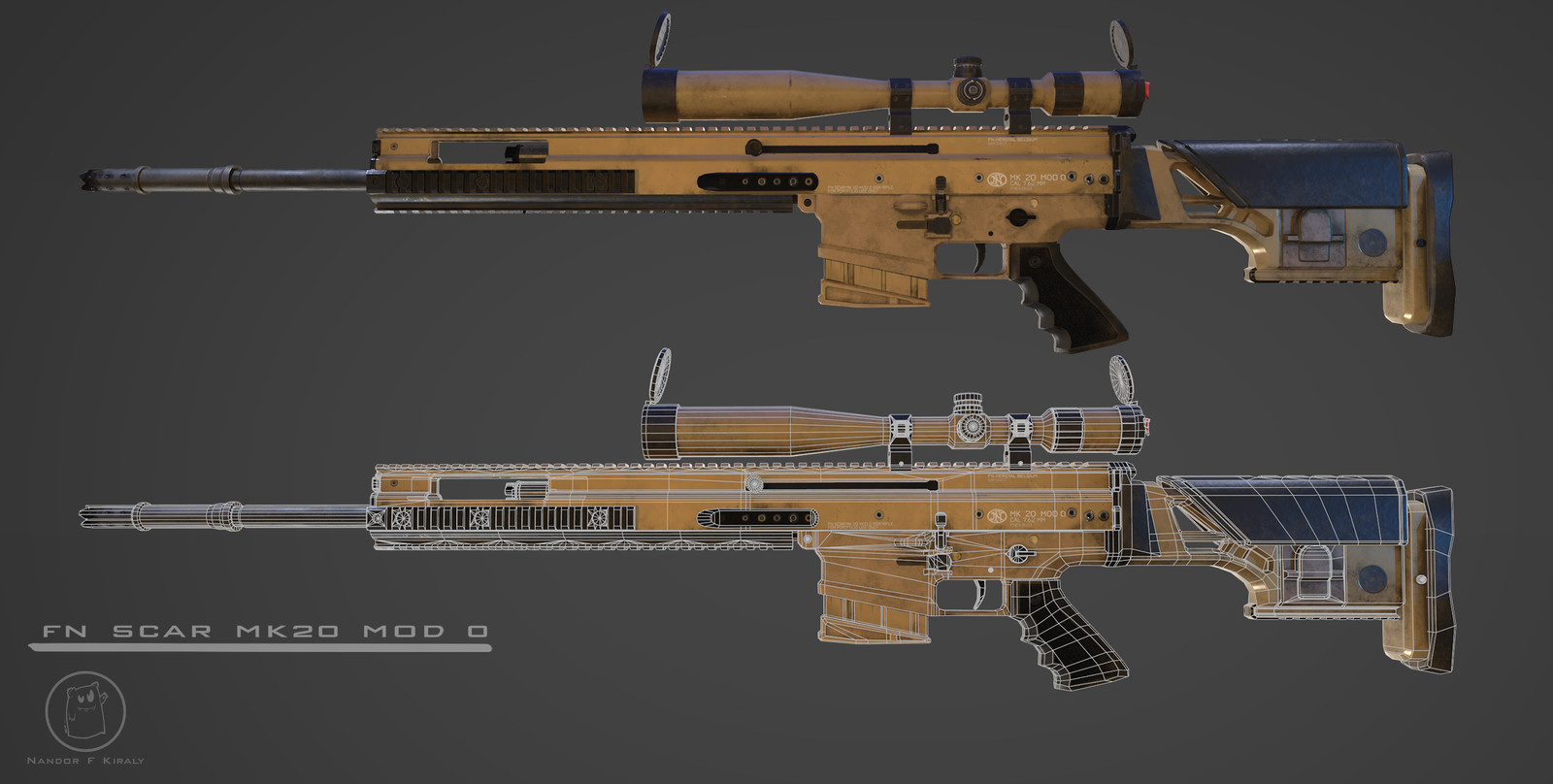 Nandor Kiraly - FN Scar MK20 Mod 0 Sniper Support Rifle (SSR)