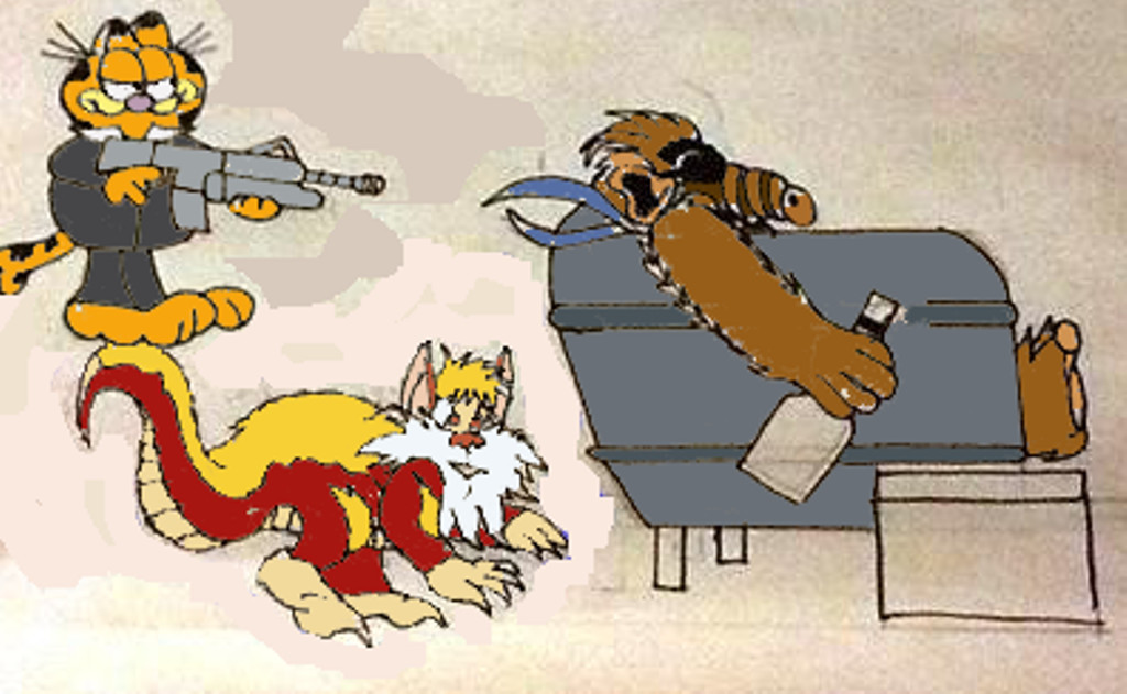 ArtStation - Poster Concept - Garfield and Snarf kill Alf!