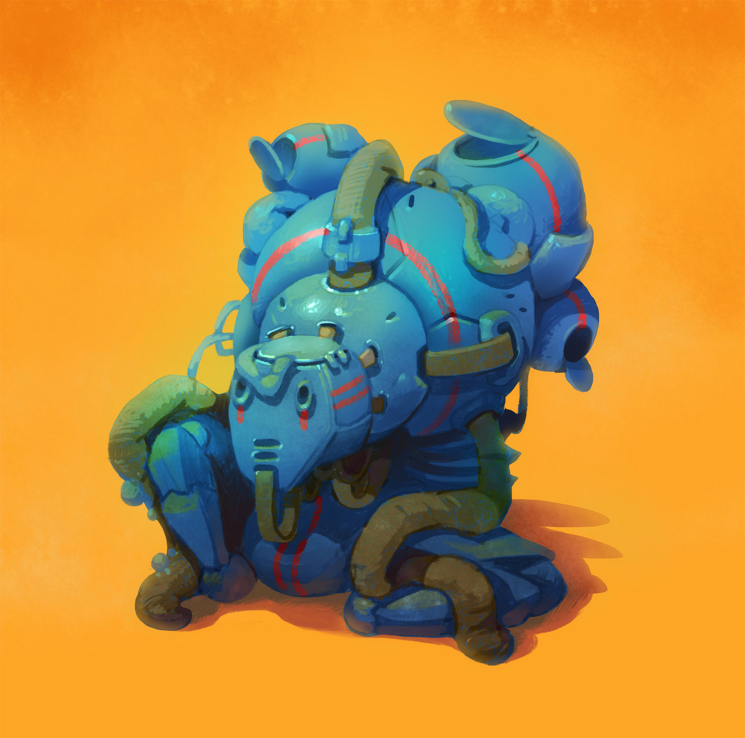 ArtStation - Robot Blu. Character design.